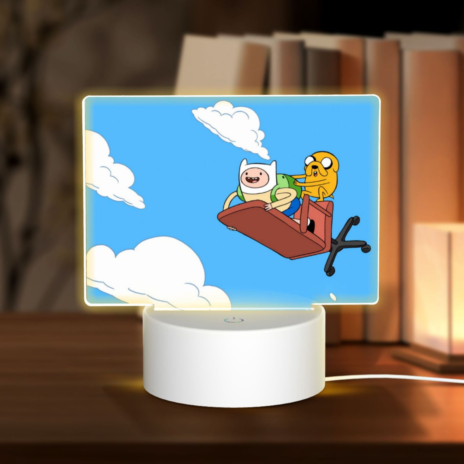 Adventure Time Dog Finn Rectangular Acrylic Night Light Adjustable 3 ...