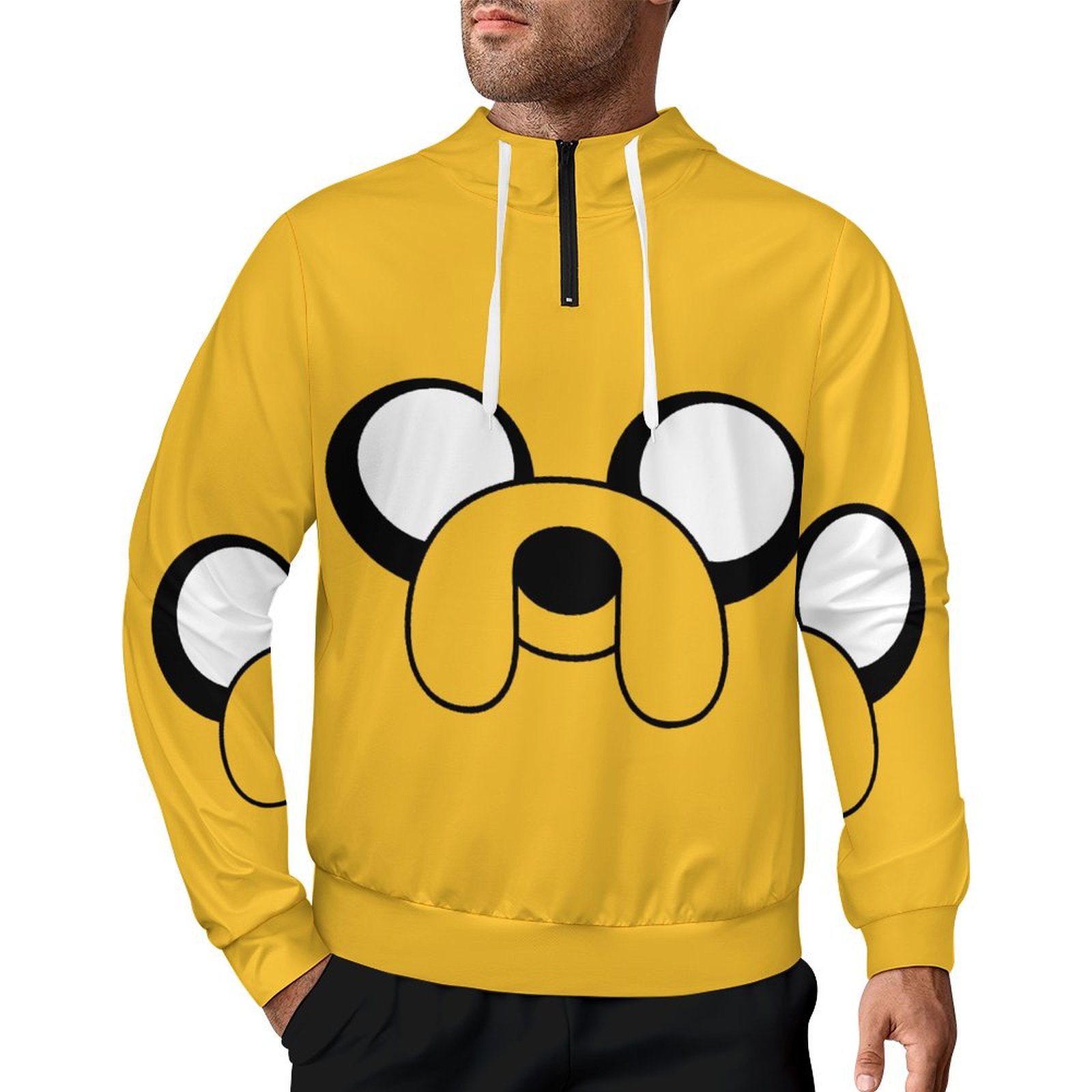 Adventure Time Dog Jake Zipper Pullover Sweatshirt Hoodies High Neck ...
