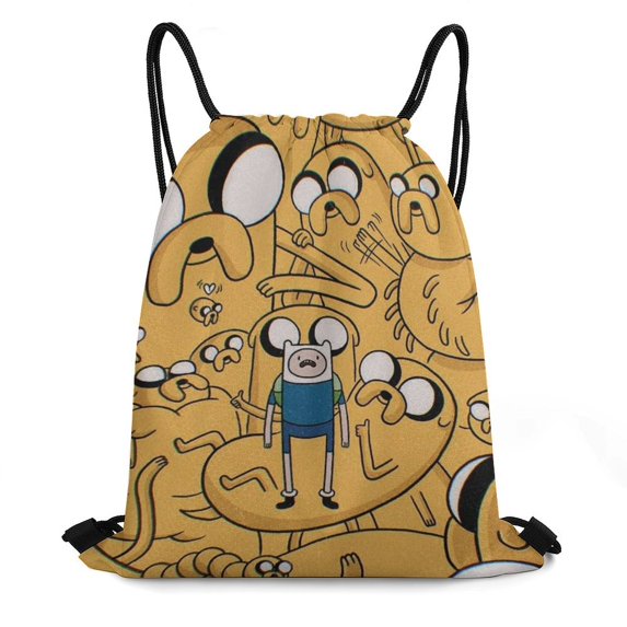 Adventure Time Drawstring Backpacks Gym Athlete Bag Draw String Bags ...