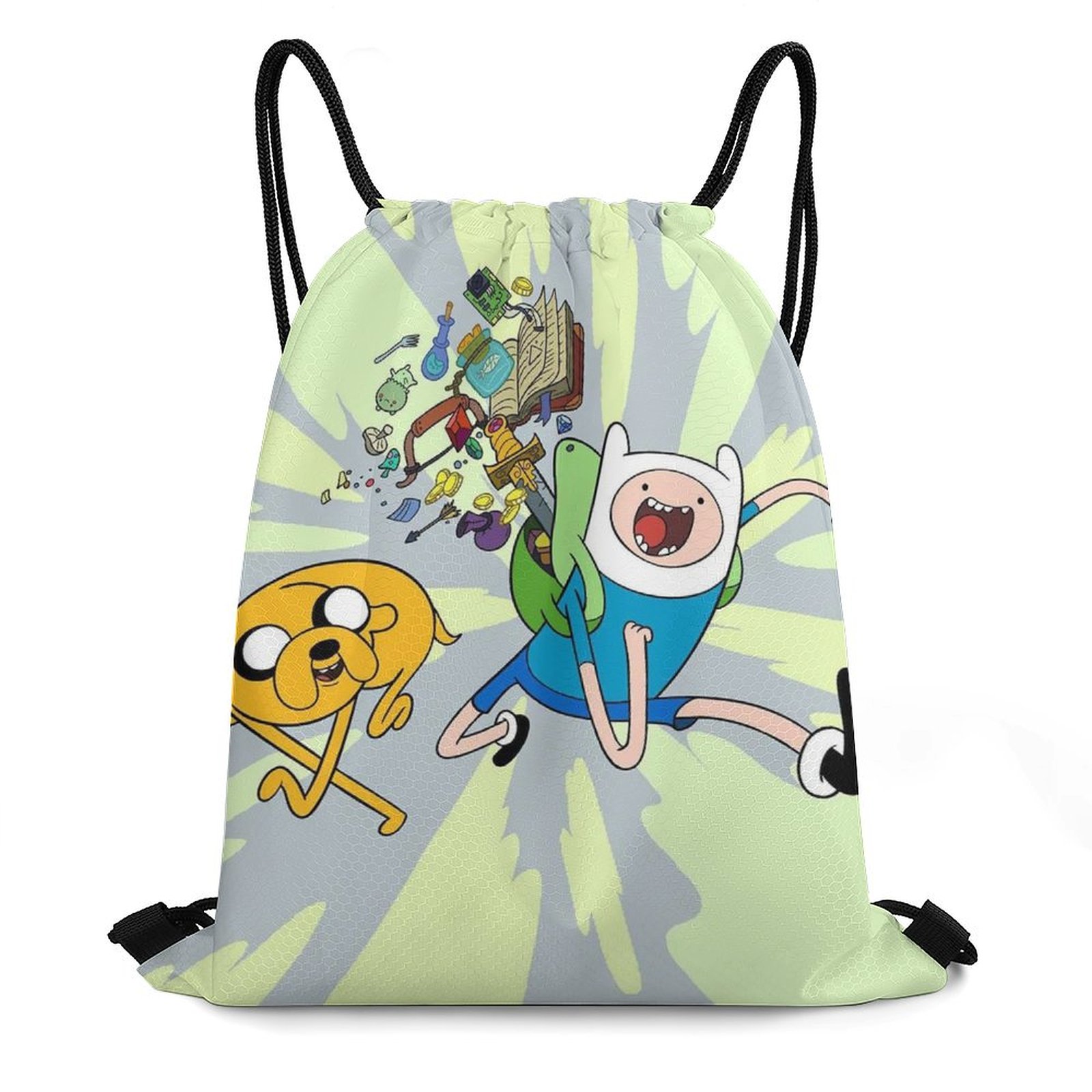 Adventure Time Drawstring Backpacks Gym Athlete Bag Draw String Bags ...