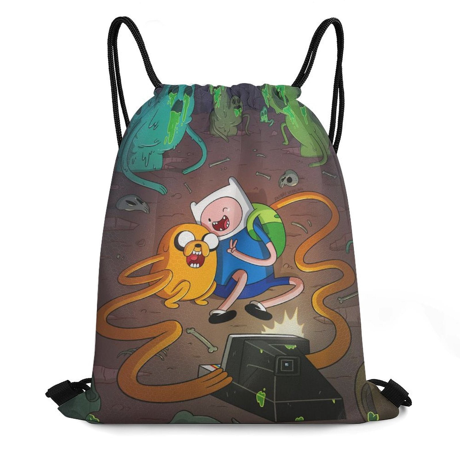 Adventure Time Drawstring Backpacks Gym Athlete Bag Draw String Bags ...