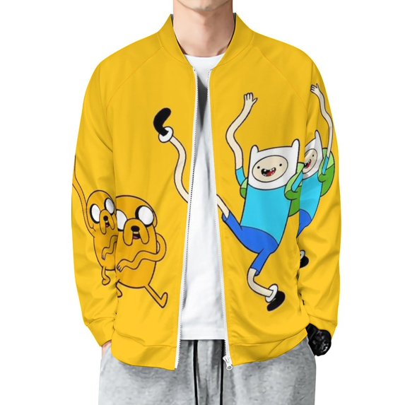 Adventure Time Fashion Jacket Mens Windbreaker Coat Lightweight Zipper ...