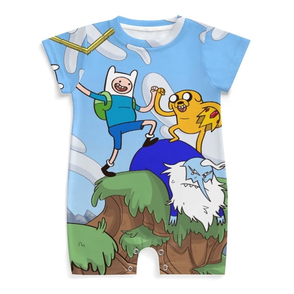 Adventure Time Finn Dog Baby One-Piece Rompers Summer Short Sleeve ...