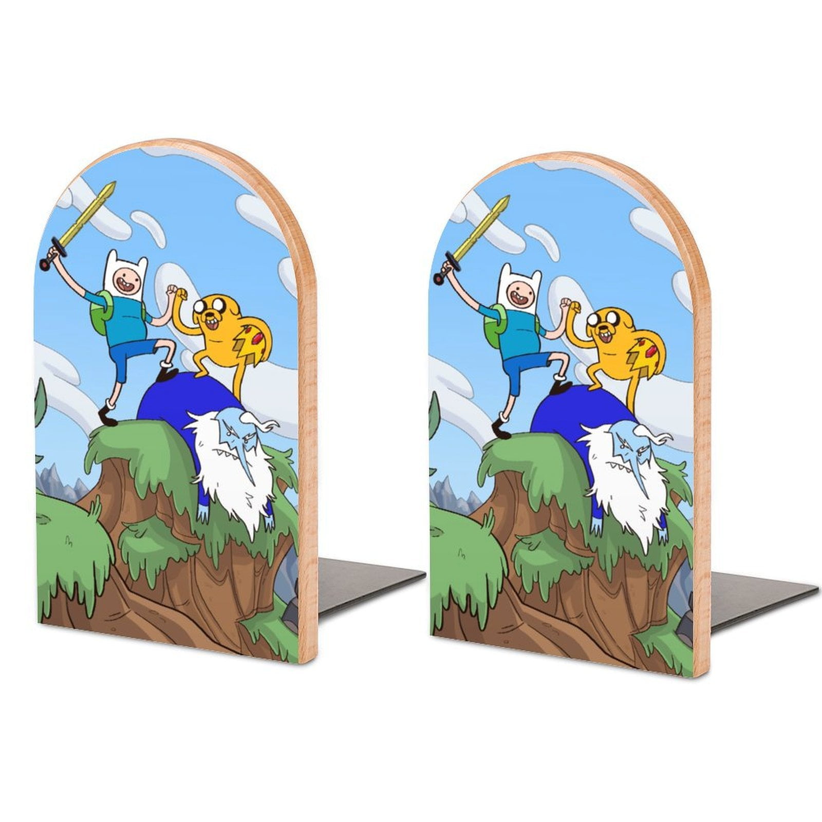 Adventure Time Finn Dog Bookends Wood Book Divider Decor Shelves Non ...