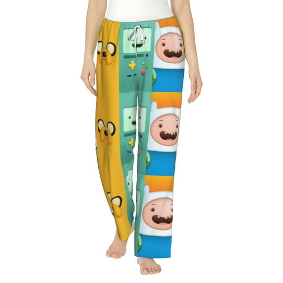 Adventure Time Finn Jake BMO Women's Pajama Pants Lounge Daily Novelty ...
