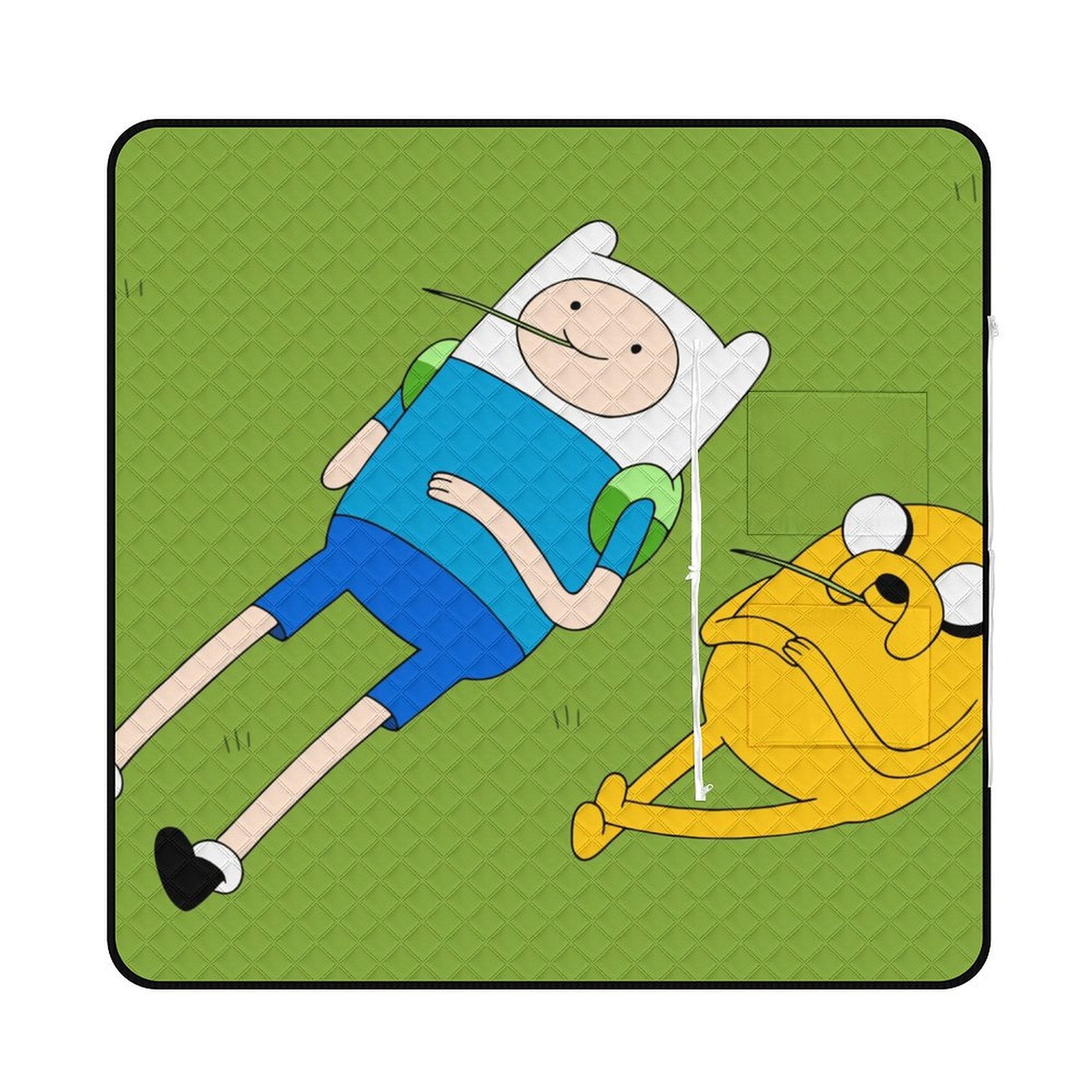 Adventure Time Finn Jake Dog Picnic Mat Foldable Portable Tote Bag Baby ...