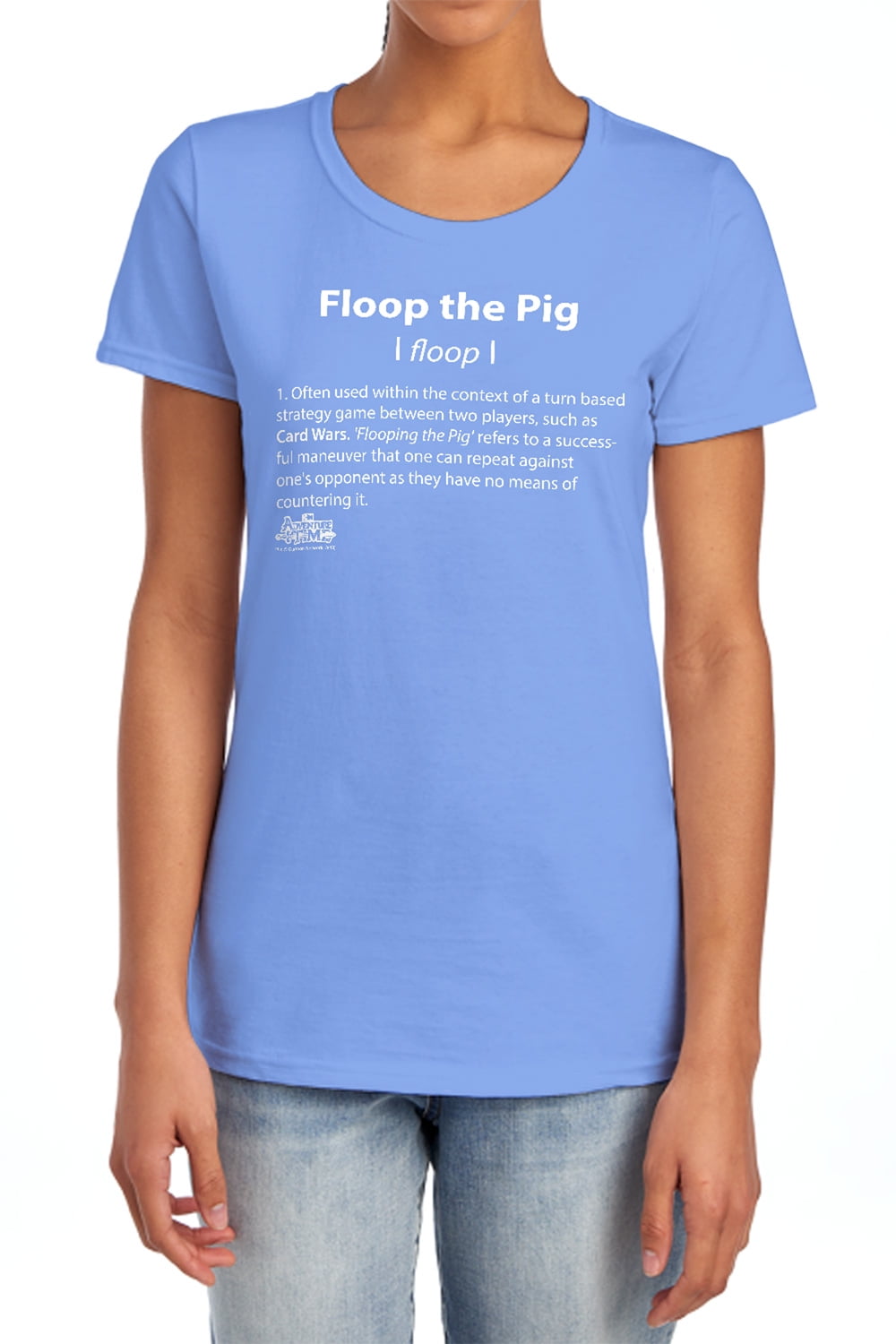 Adventure Time Floop The Pig Women's T Shirt, Carolina Blue, Large ...