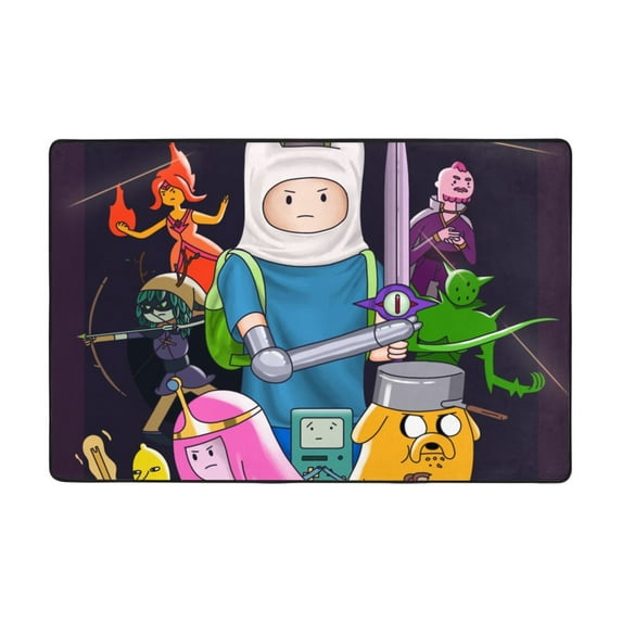 Adventure Time Floor Mat Flannel Anti-Slip Pad Doormat 36"X24" Soft ...