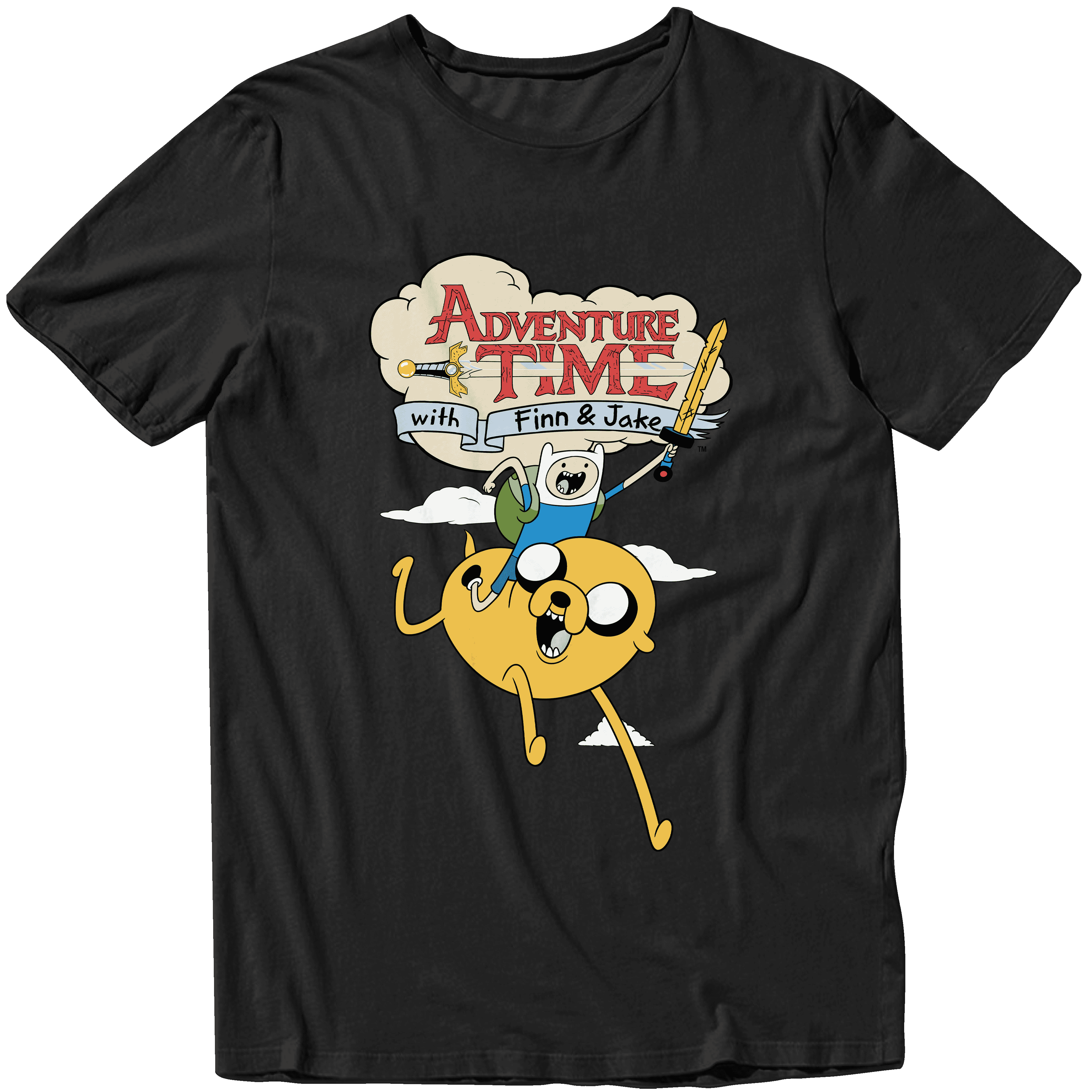 Adventure Time Frolic Jake & Finn Adult Unisex Short Sleeve T-Shirt ...
