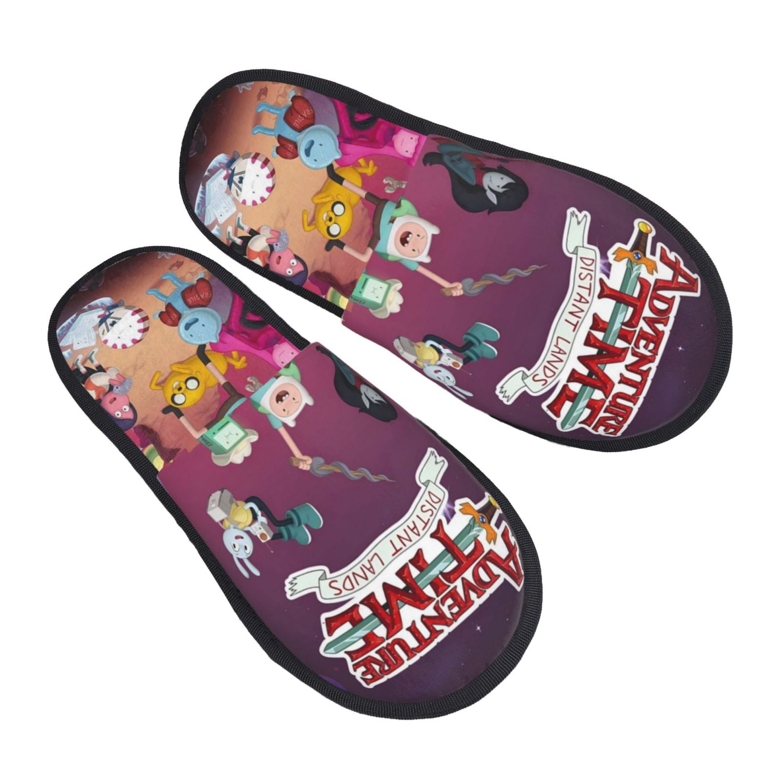 Adventure Time Furry Slippers For Men Women Fuzzy House Slippers Winter ...