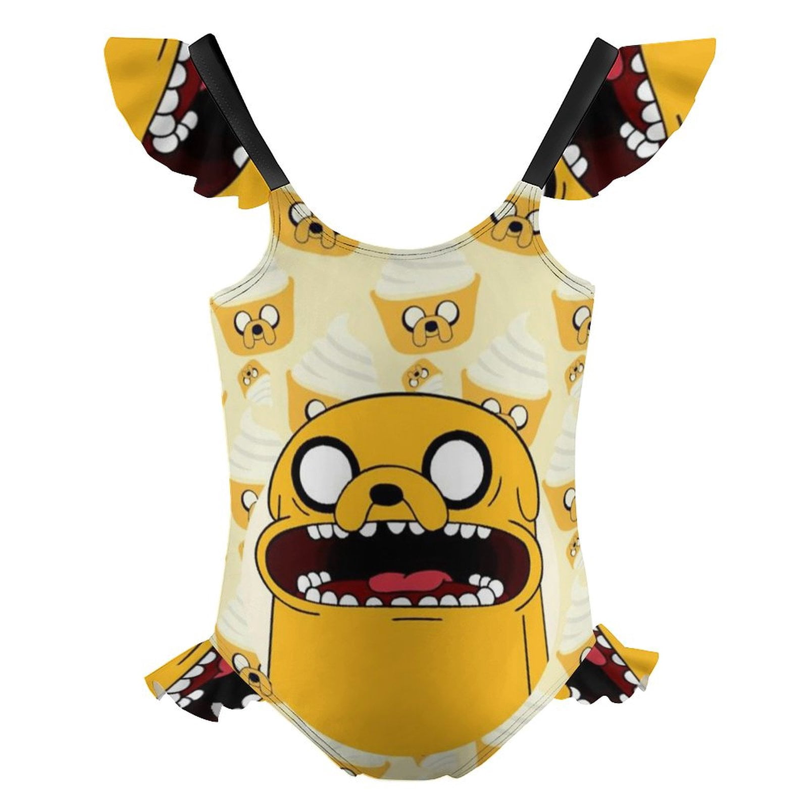Adventure Time Girls Swimsuit Ruffle One-piece Beachwear Kids Cute ...
