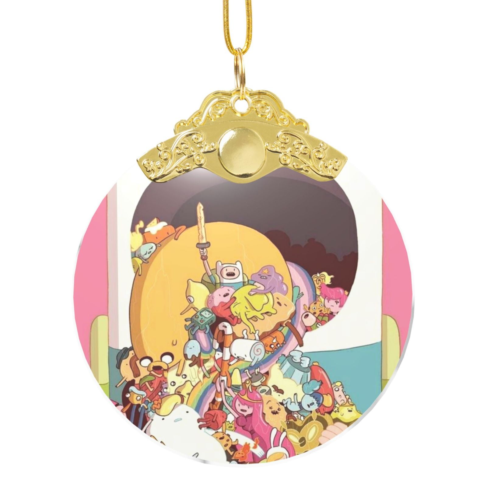 Adventure Time Glass Round Pendant Christmas Decoration Ornament For ...