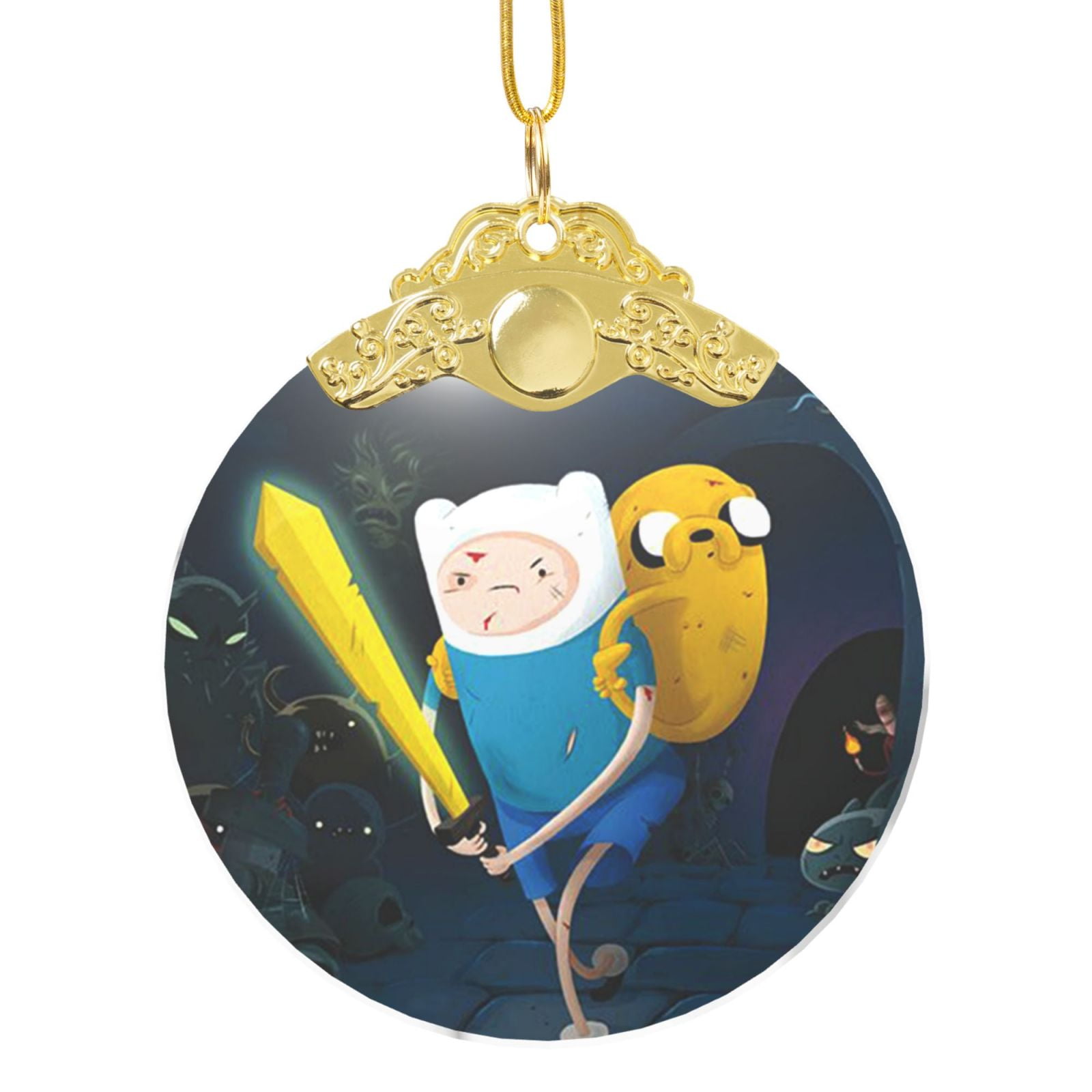 Adventure Time Glass Round Pendant Christmas Decoration Ornament For ...