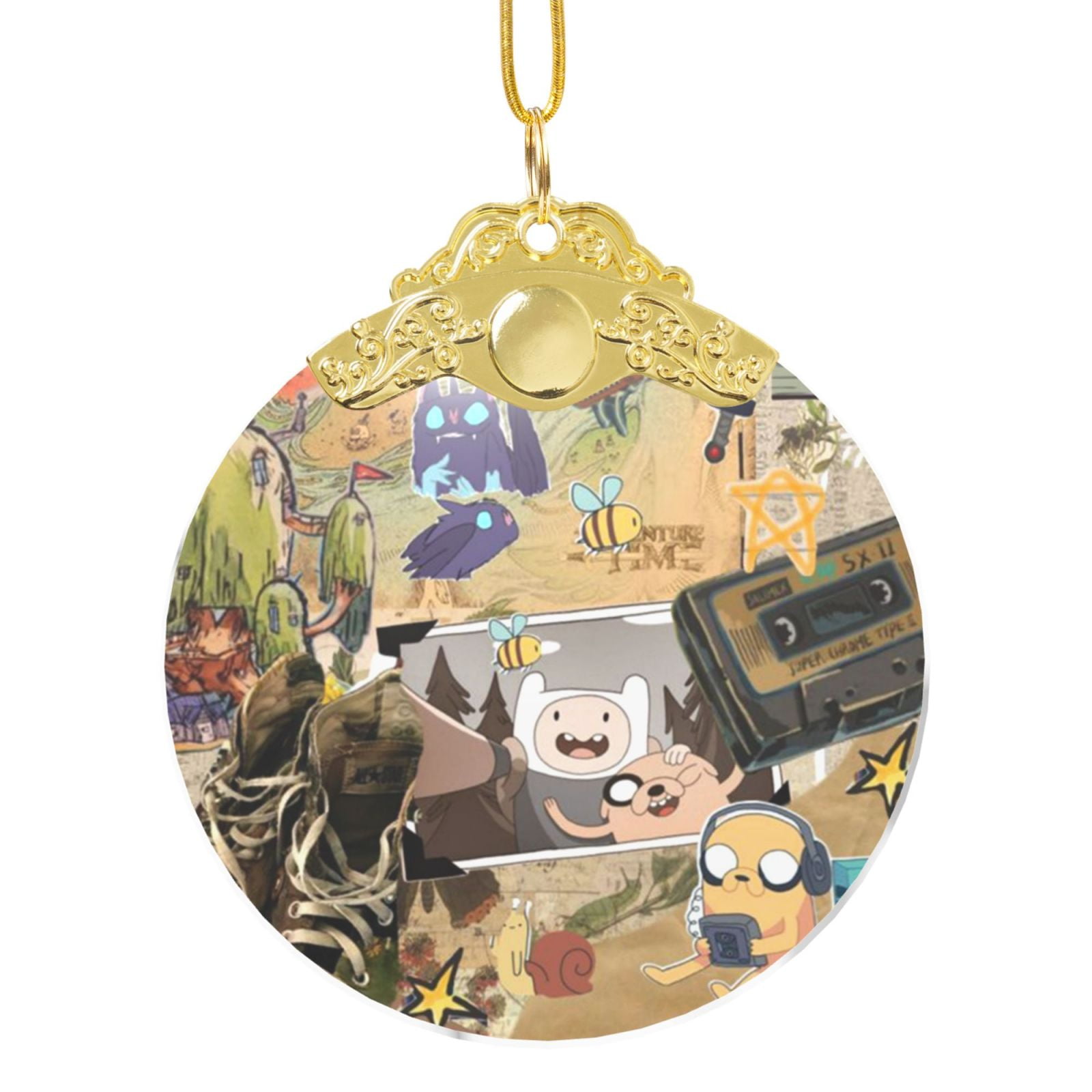 Adventure Time Glass Round Pendant Christmas Decoration Ornament For ...