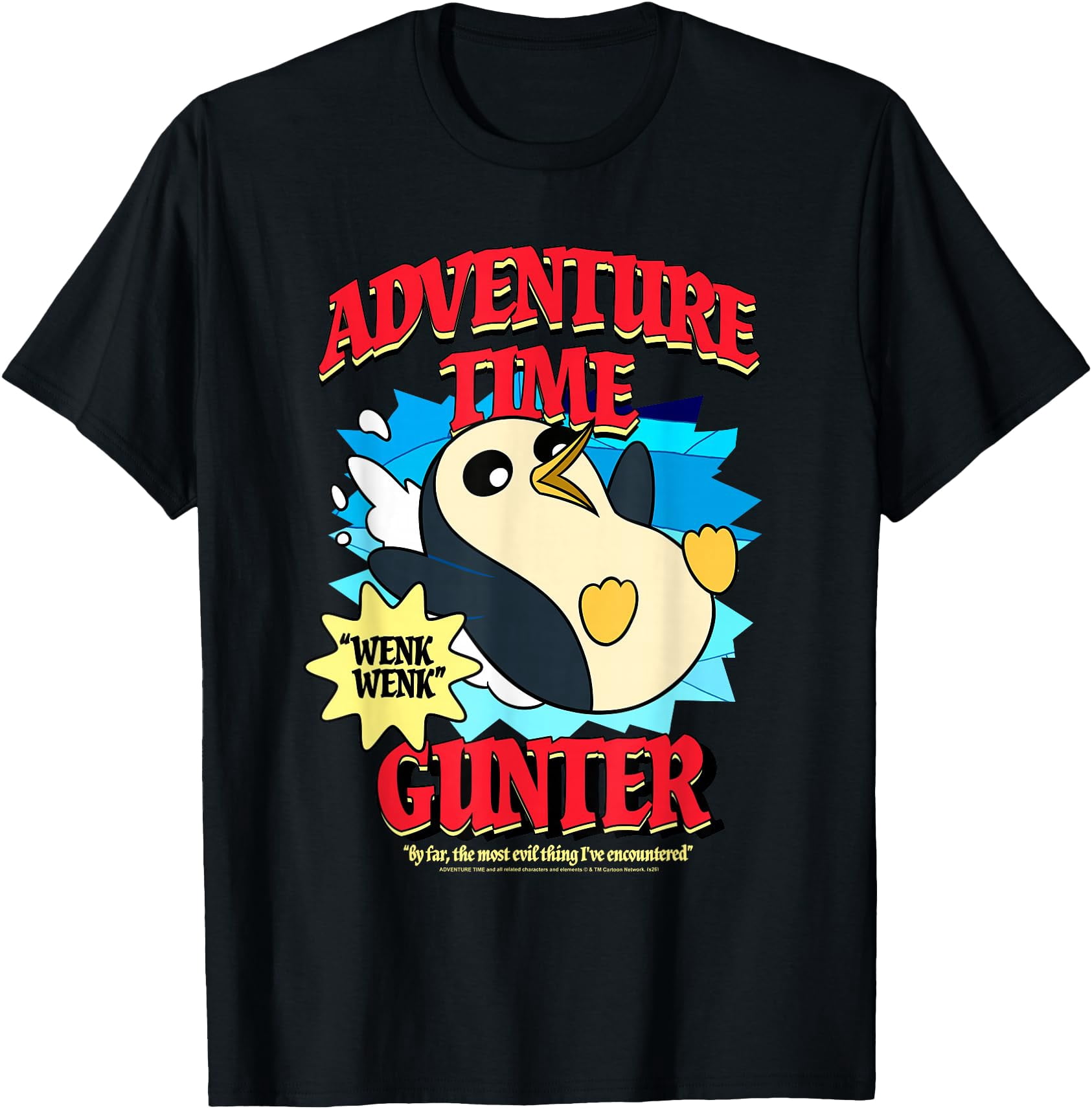 Adventure Time Gunter Penguin "Wenk Wenk" Funny Evil Cartoon Black ...