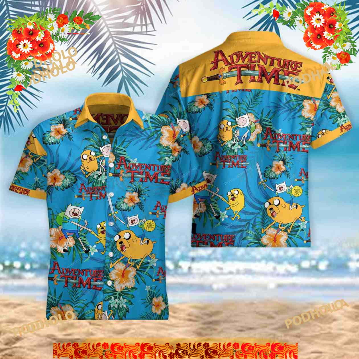 Adventure Time Hawaii Shirt, Adventure Time Tropical Funny Hawaiian ...