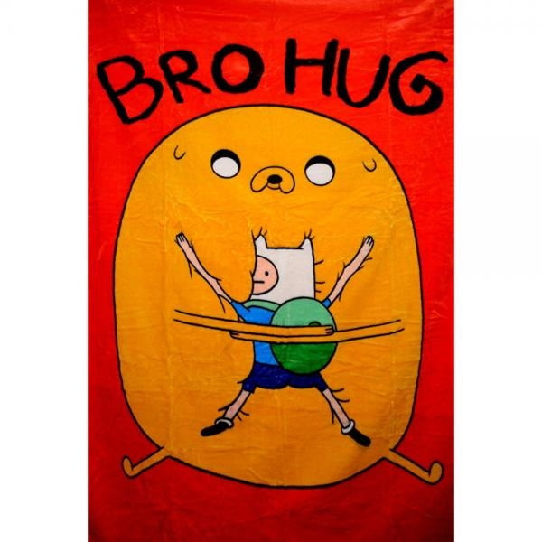 Adventure Time High Pile Twin Blanket Throw 60"X80" --Bro Hug - Walmart.com