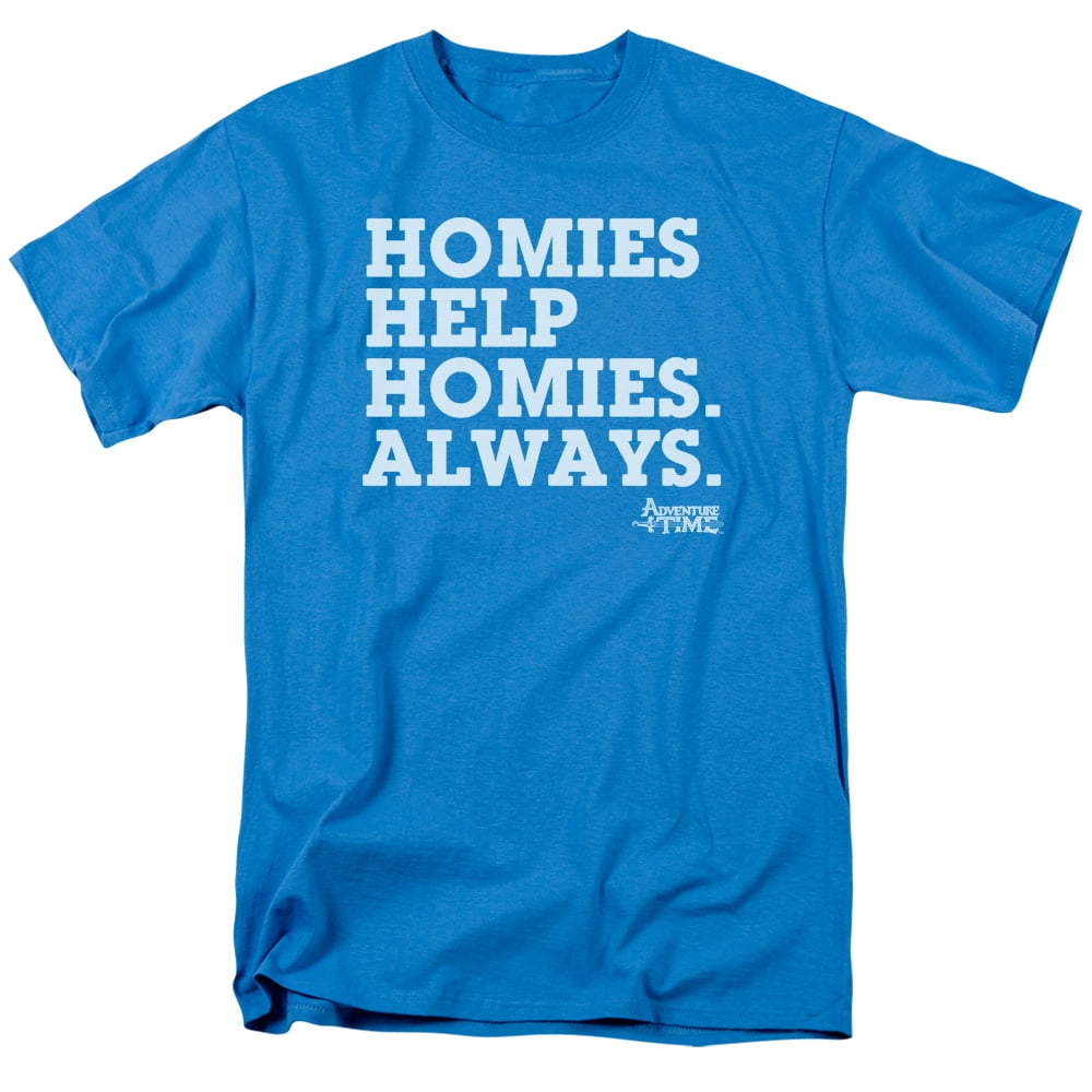 Adventure Time - Homies Help Homies - Short Sleeve Shirt - Large ...