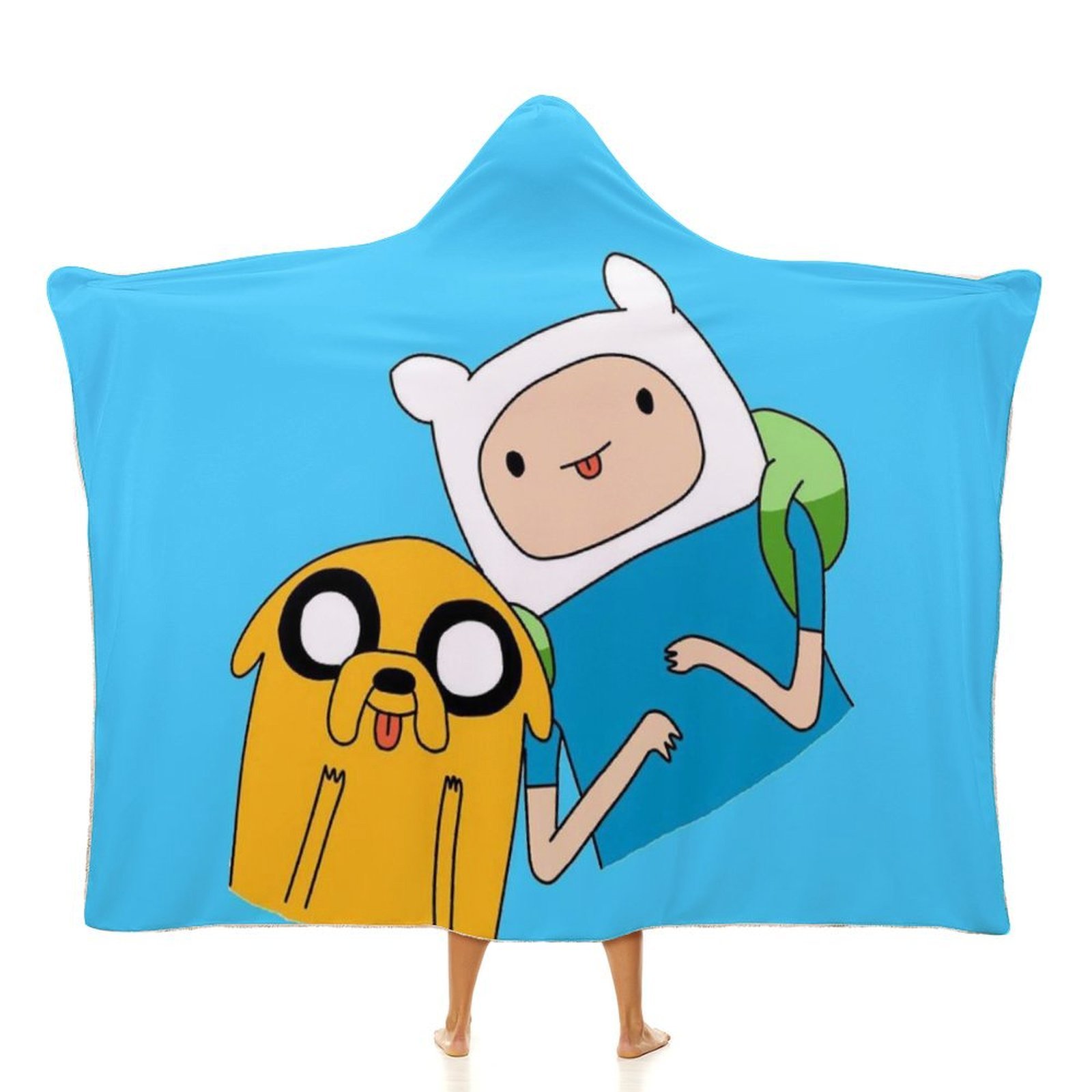 Adventure Time Hooded Blanket Soft Warm Cloak Wearable Blanket Hoodie ...