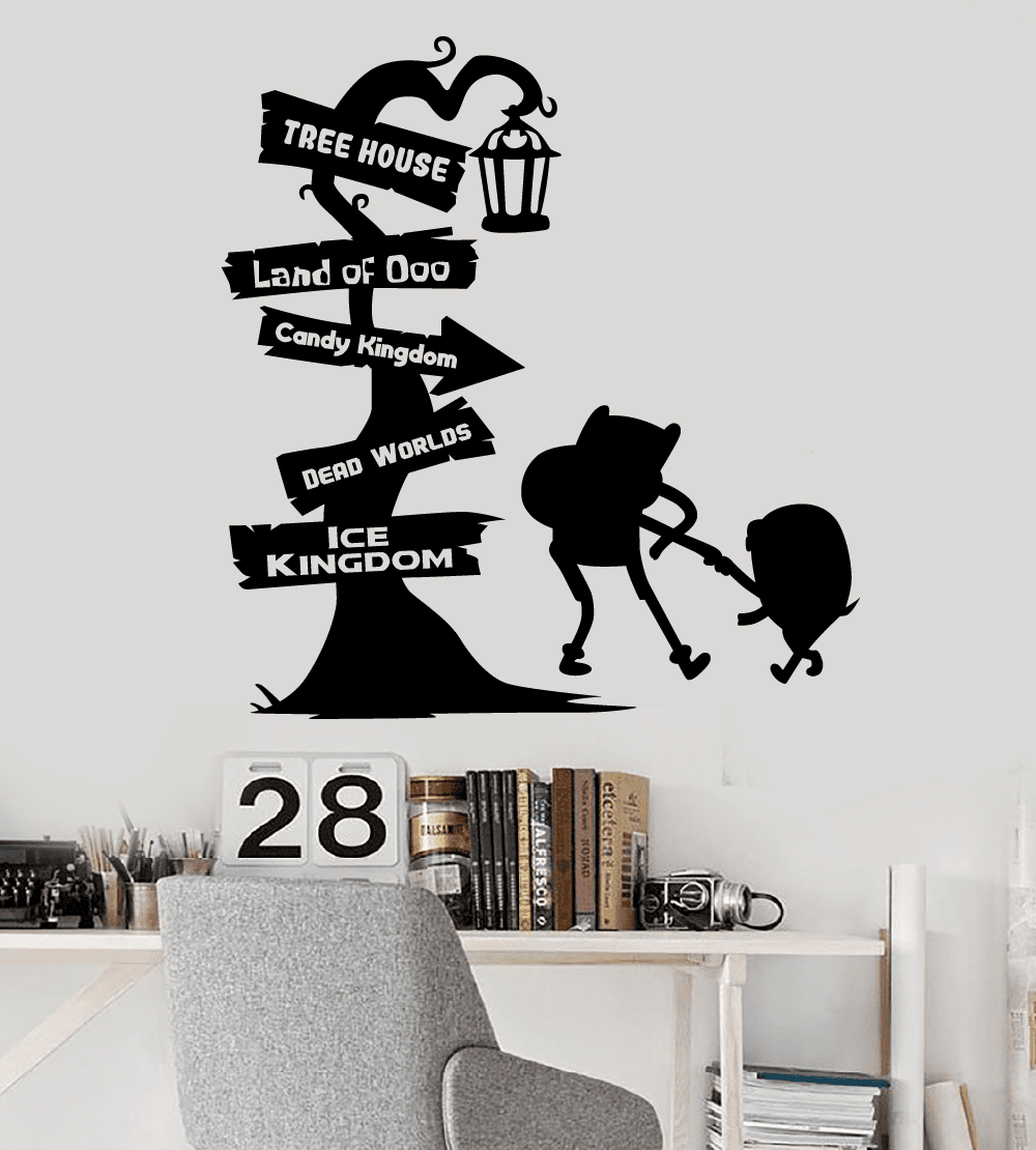 Adventure Time Ice Kingdom Pathway Signage Cartoon Wall Sticker Art ...