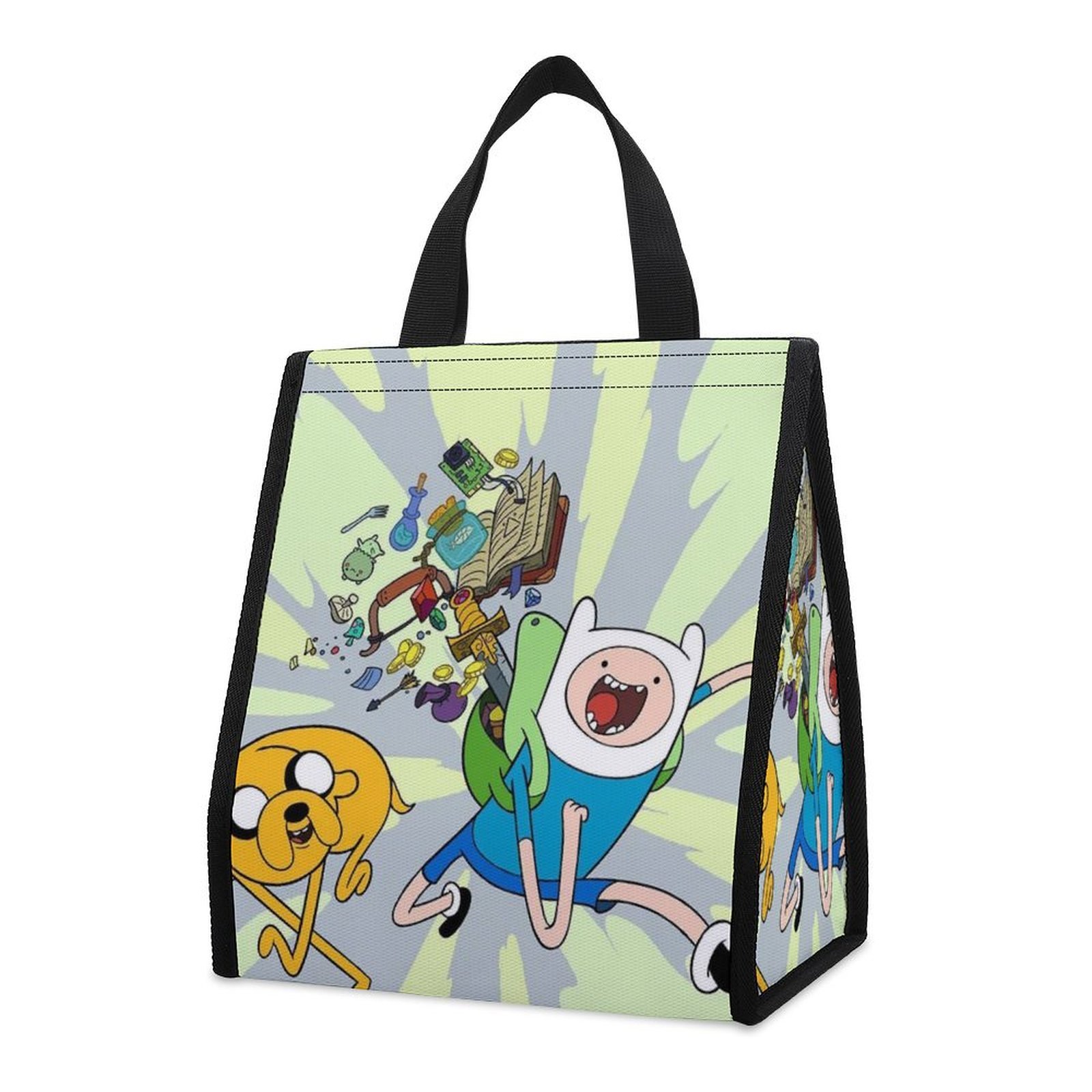 Adventure Time Insulated Lunch Bag Cooler Bag Grocery Thermal Bags ...