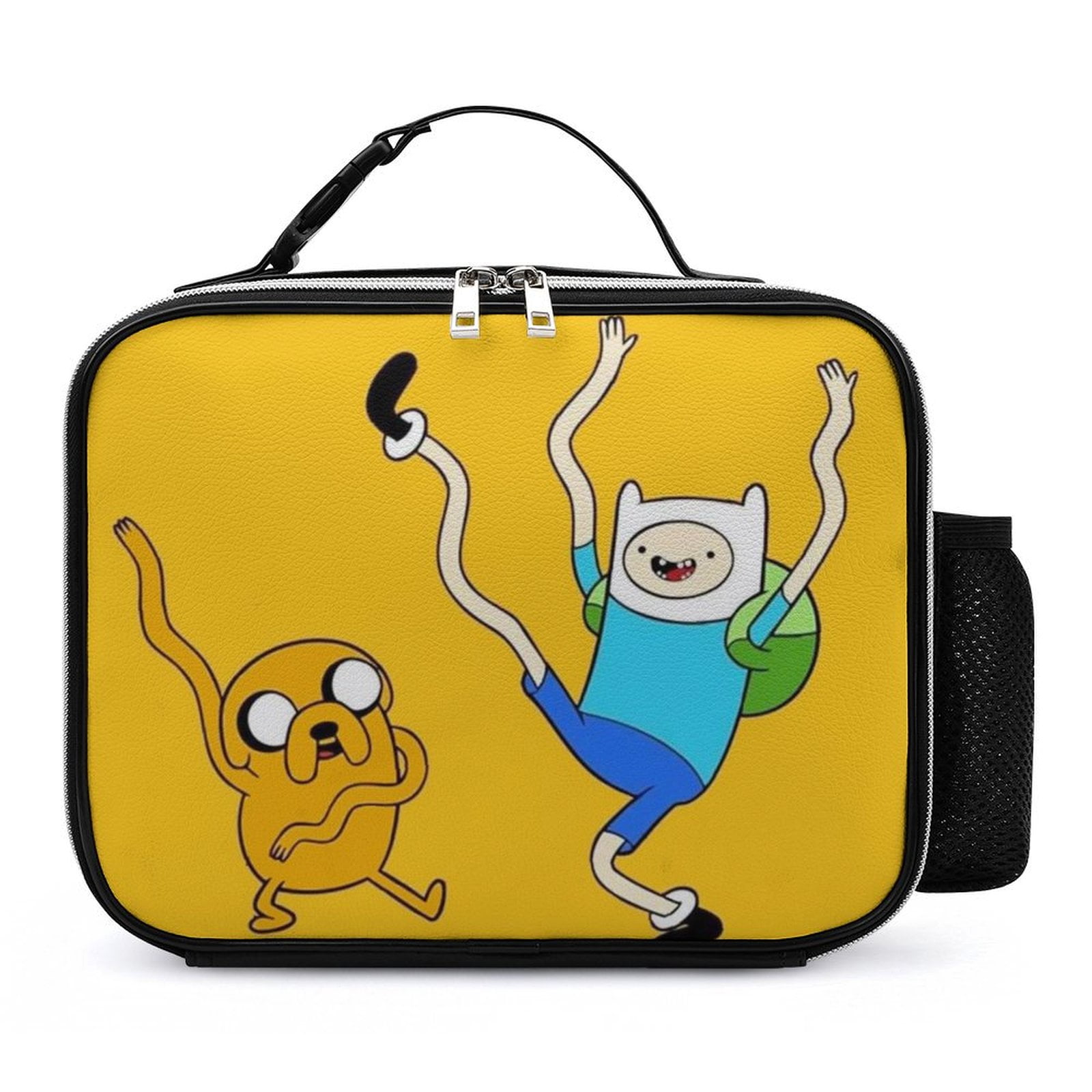 Adventure Time Insulated Portable Lunch Bag Leather Detachable Lunchbag ...