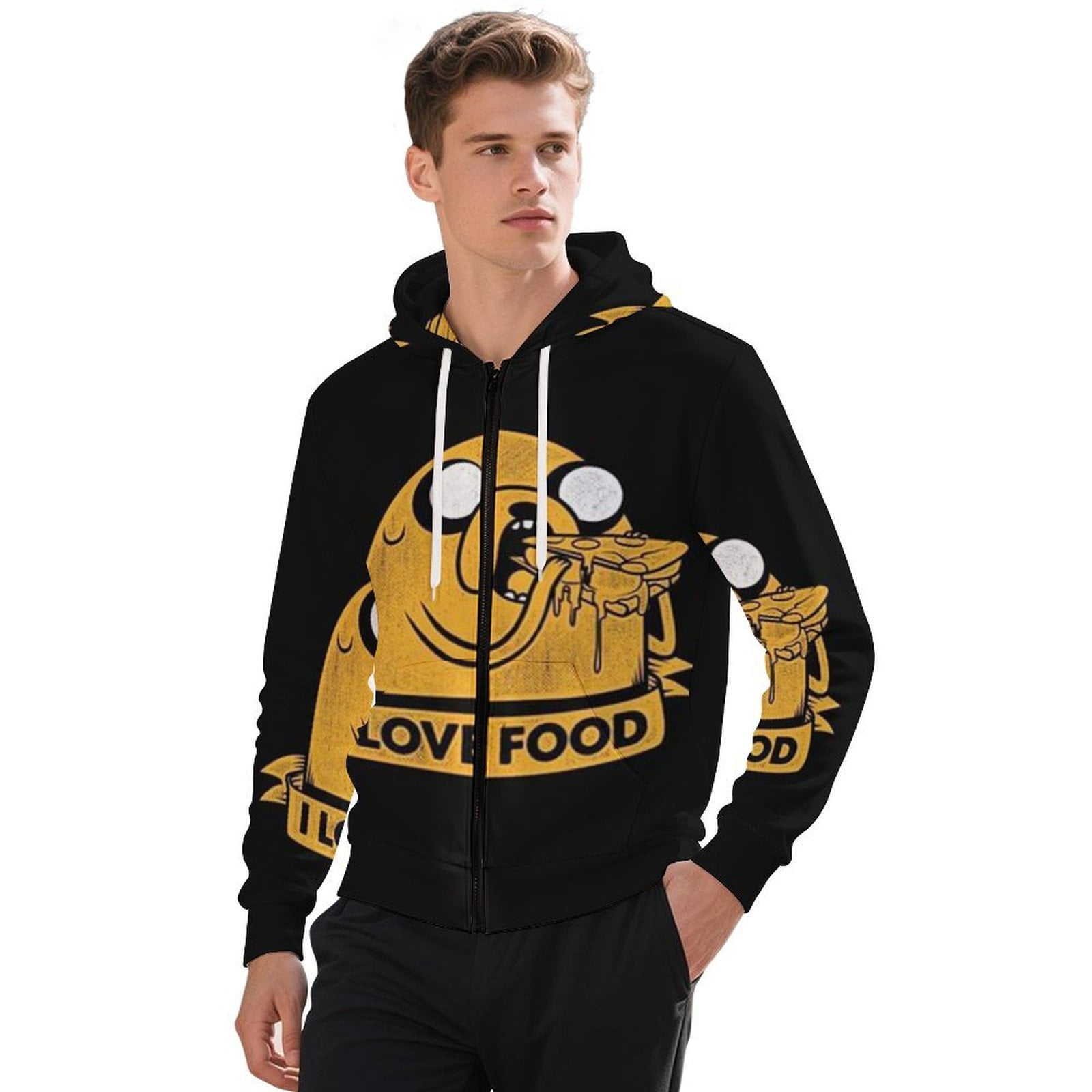 Adventure Time Jacket Casual Oversized Hoodie Stylish Zipper Hooded ...
