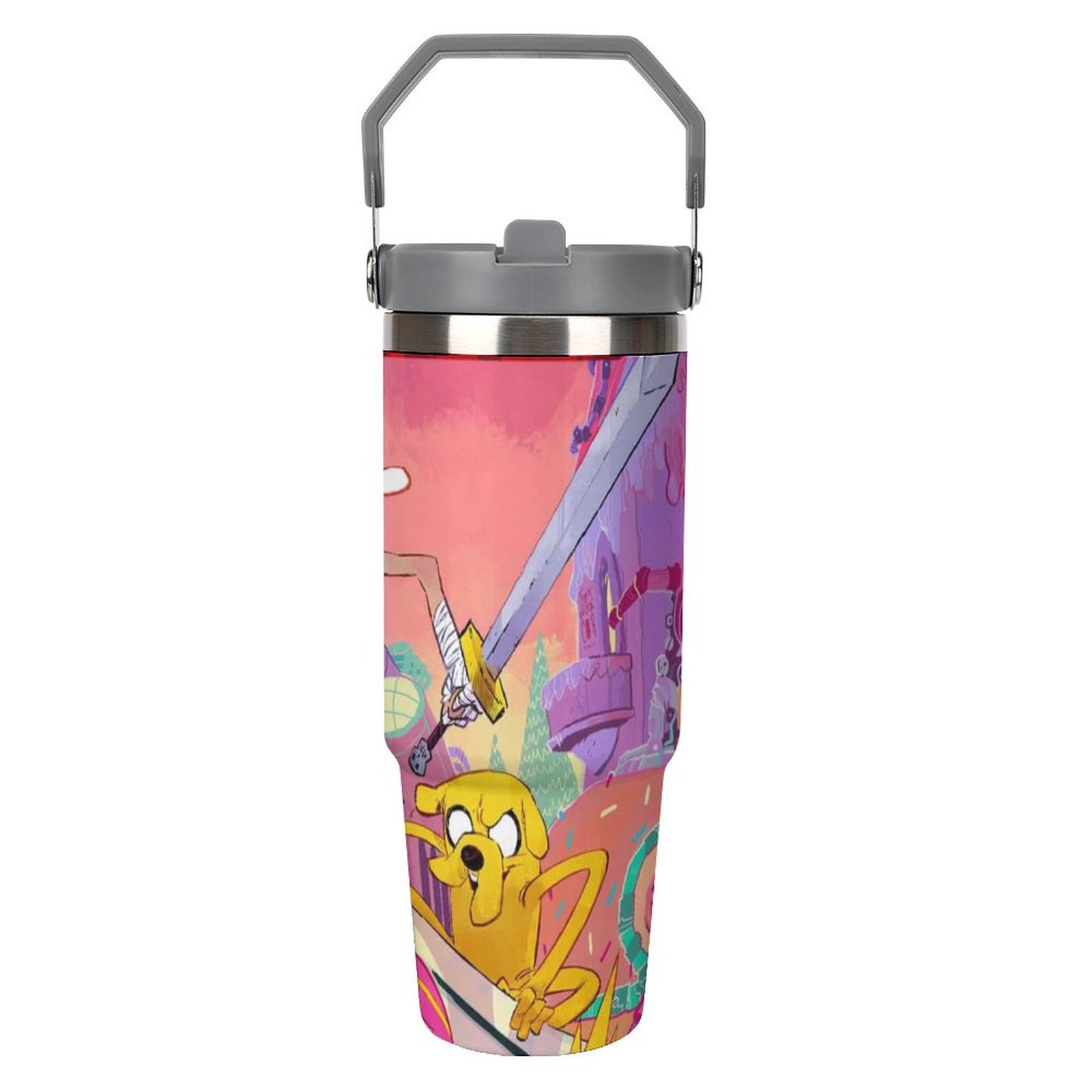 Adventure Time Jake The Dog 30 Oz Tumbler With Handle And Straw ...