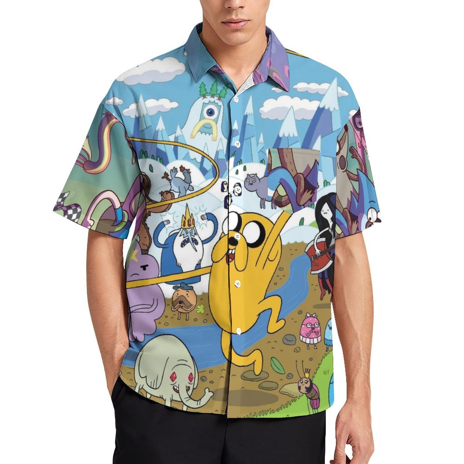 Adventure Time Jake The Dog Adventure Time Jake The Dog Mens Hawaiian ...