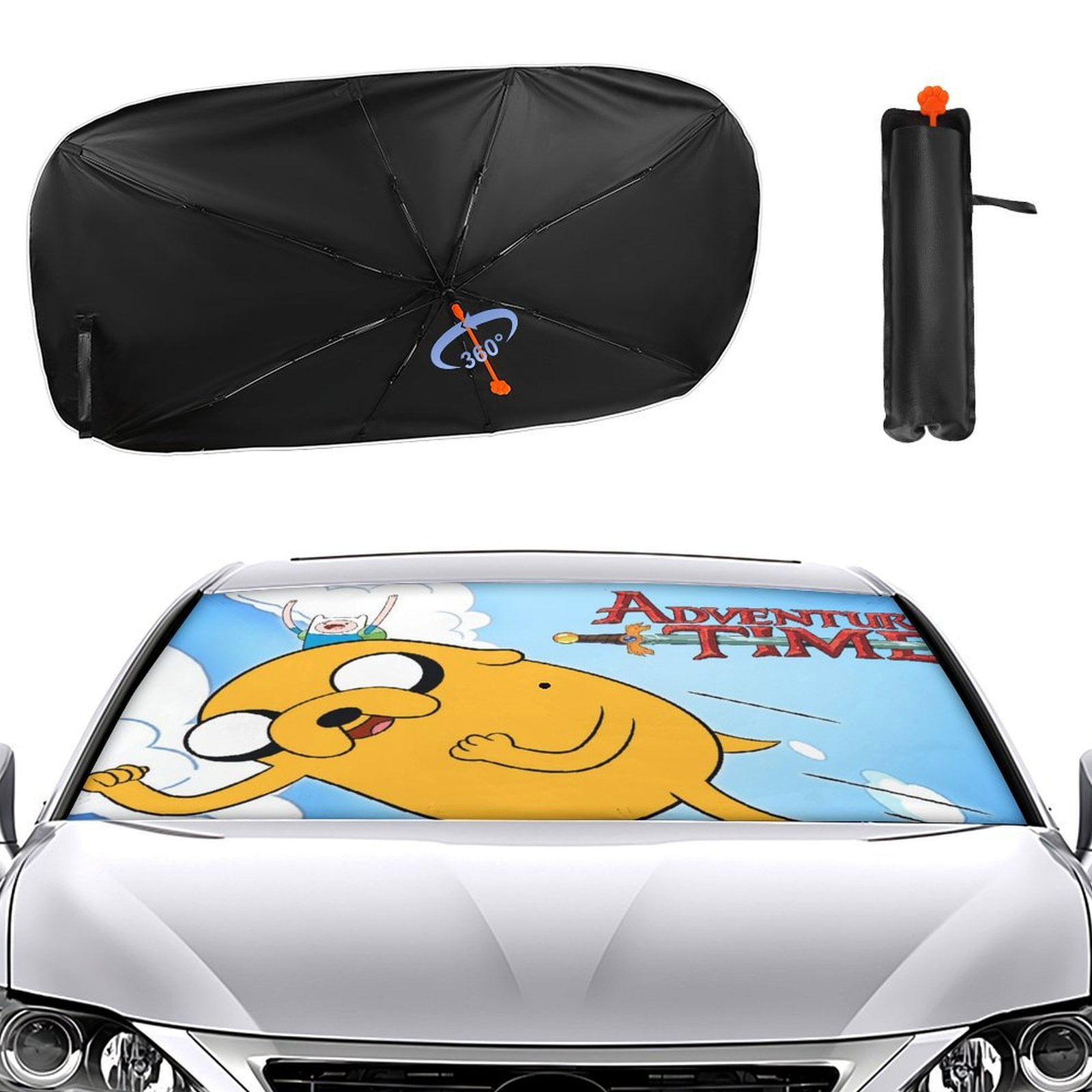 Adventure Time Jake The Dog Car Sun Shade Windshield Umbrella, Foldable ...