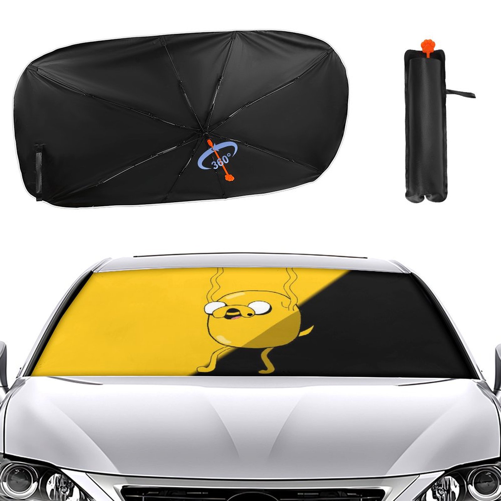 Adventure Time Jake The Dog Car Windshield Sun Shade Umbrella ...
