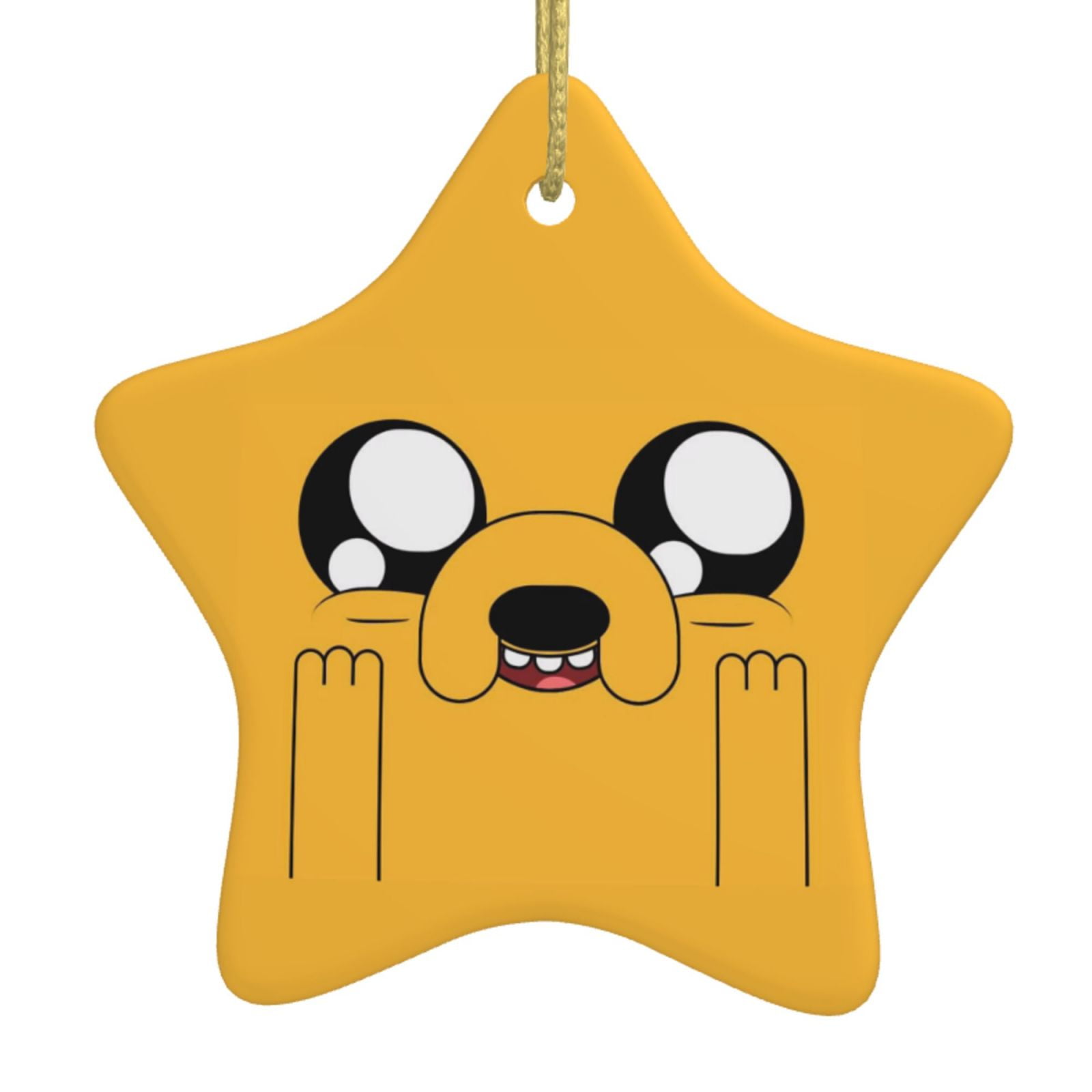 Adventure Time Jake Dog Christmas Ornaments Ceramic Star Christmas Tree ...