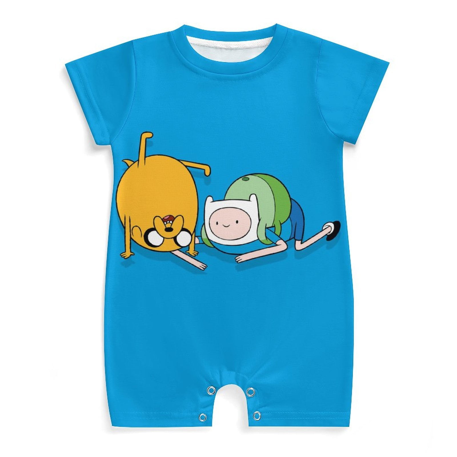 Adventure Time Jake Dog Finn Baby One-Piece Rompers Summer Short Sleeve ...