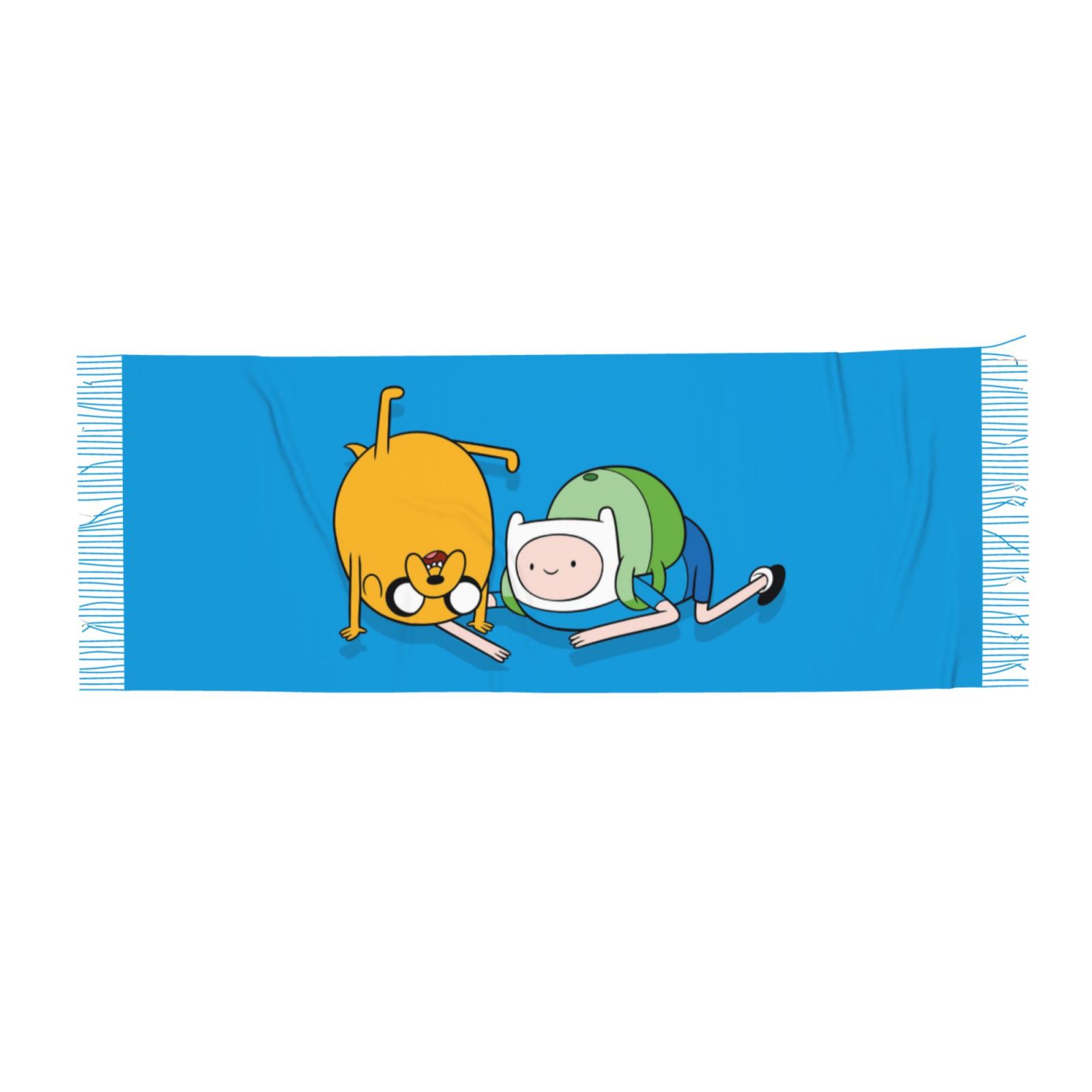 Adventure Time Jake Dog Finn Fringed Scarf Wrap Long Soft Winter Warm ...