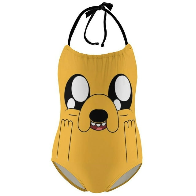 Adventure Time Jake Dog Girl's Swimsuit One-piece Summer Hawaii Beach ...
