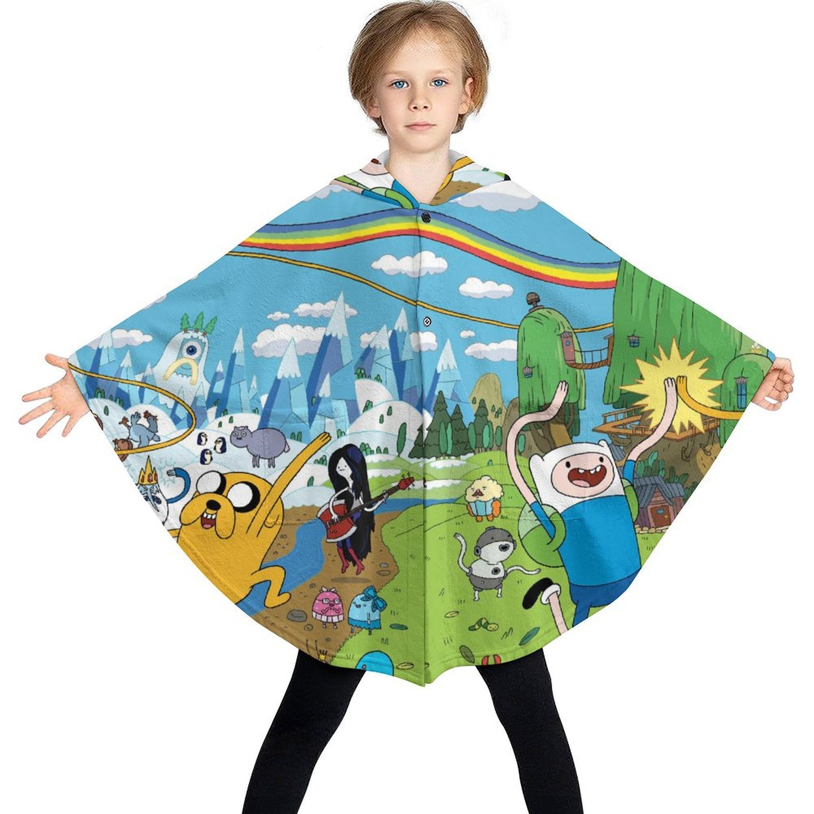 Adventure Time Jake The Dog Kids Flannel Wearable Blanket, Warm Shawl ...