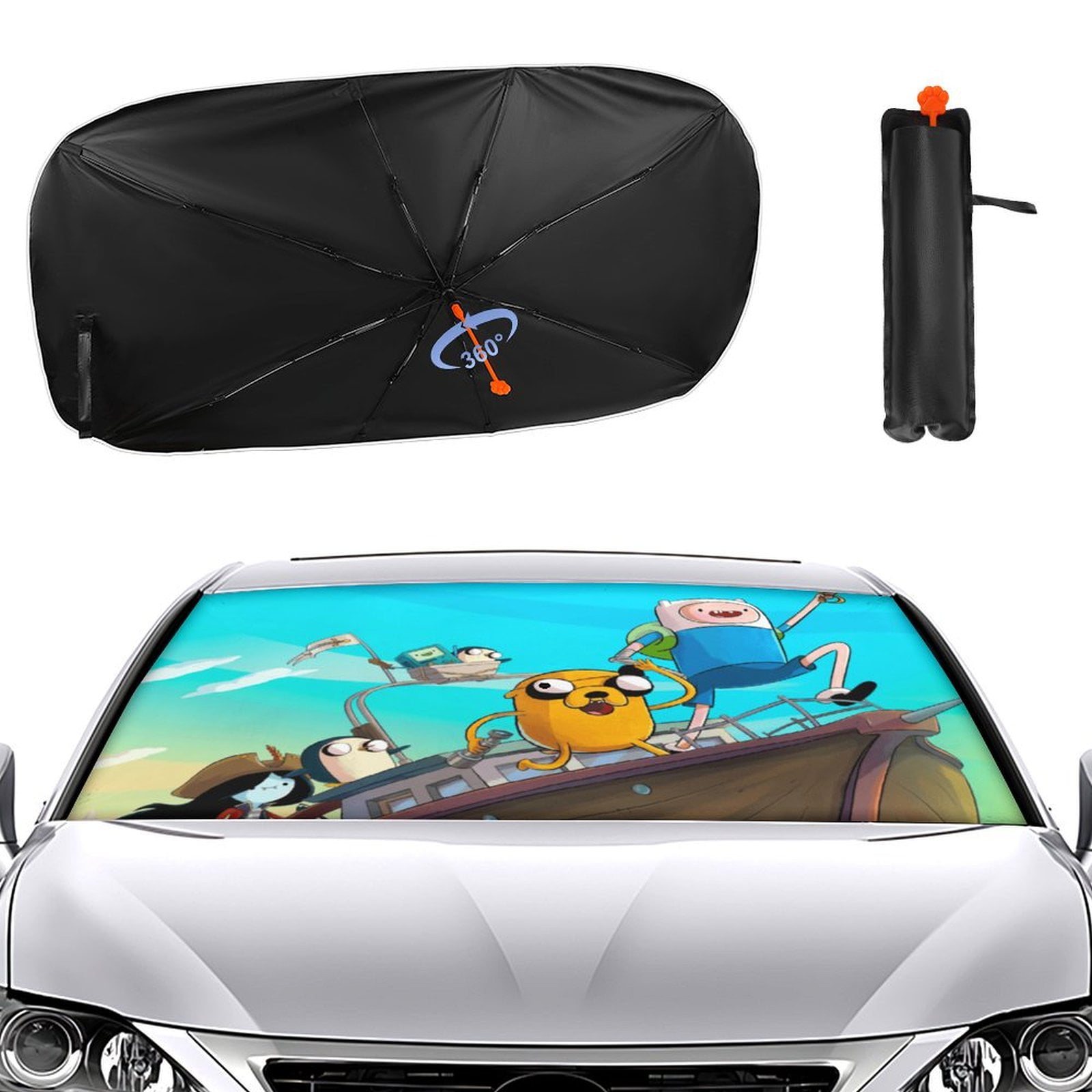 Adventure Time Jake The Dog Windshield Sun Shade Umbrella - Foldable ...
