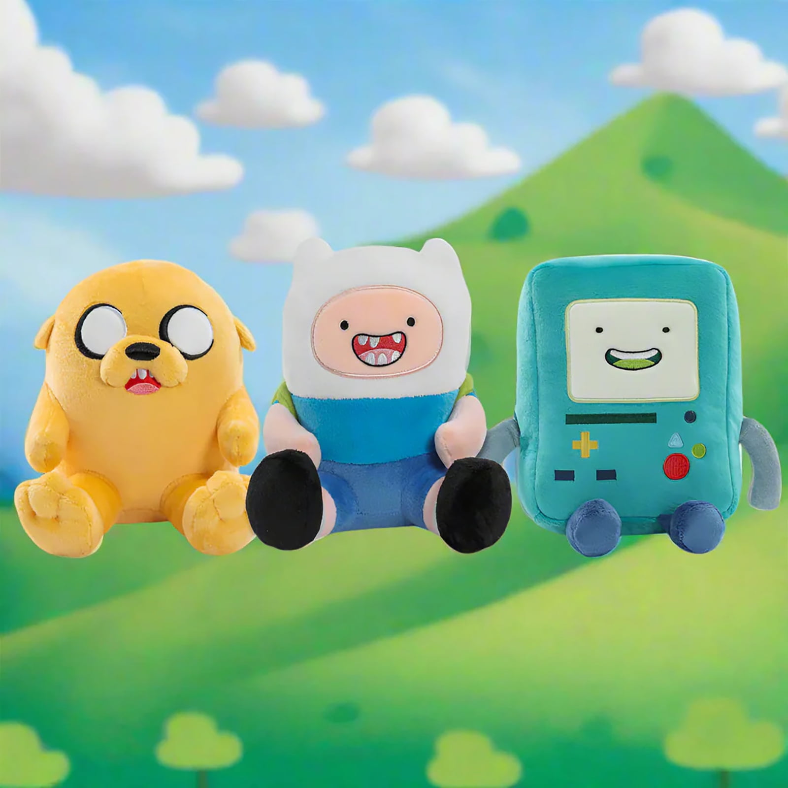 Adventure Time – Jake, Finn & BMO Phunny Plush Bundle, 7.5" Soft & Cute ...