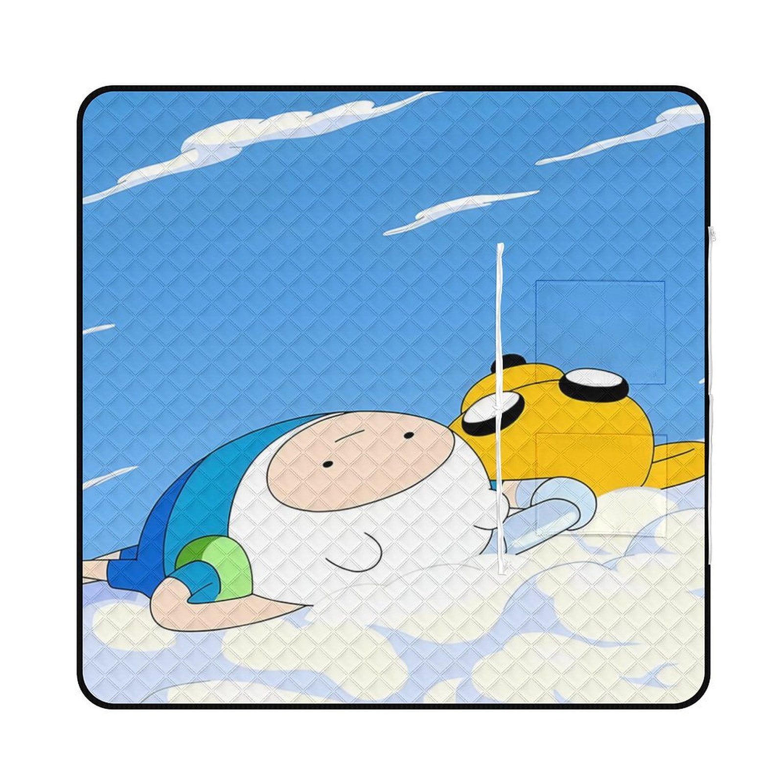 Adventure Time Jake Finn Picnic Mat Foldable Portable Tote Bag Baby ...