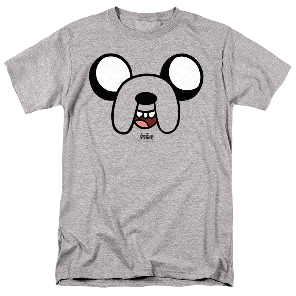 Adventure Time Jake Head Unisex Adult T Shirt, Athletic Heather, 2X ...