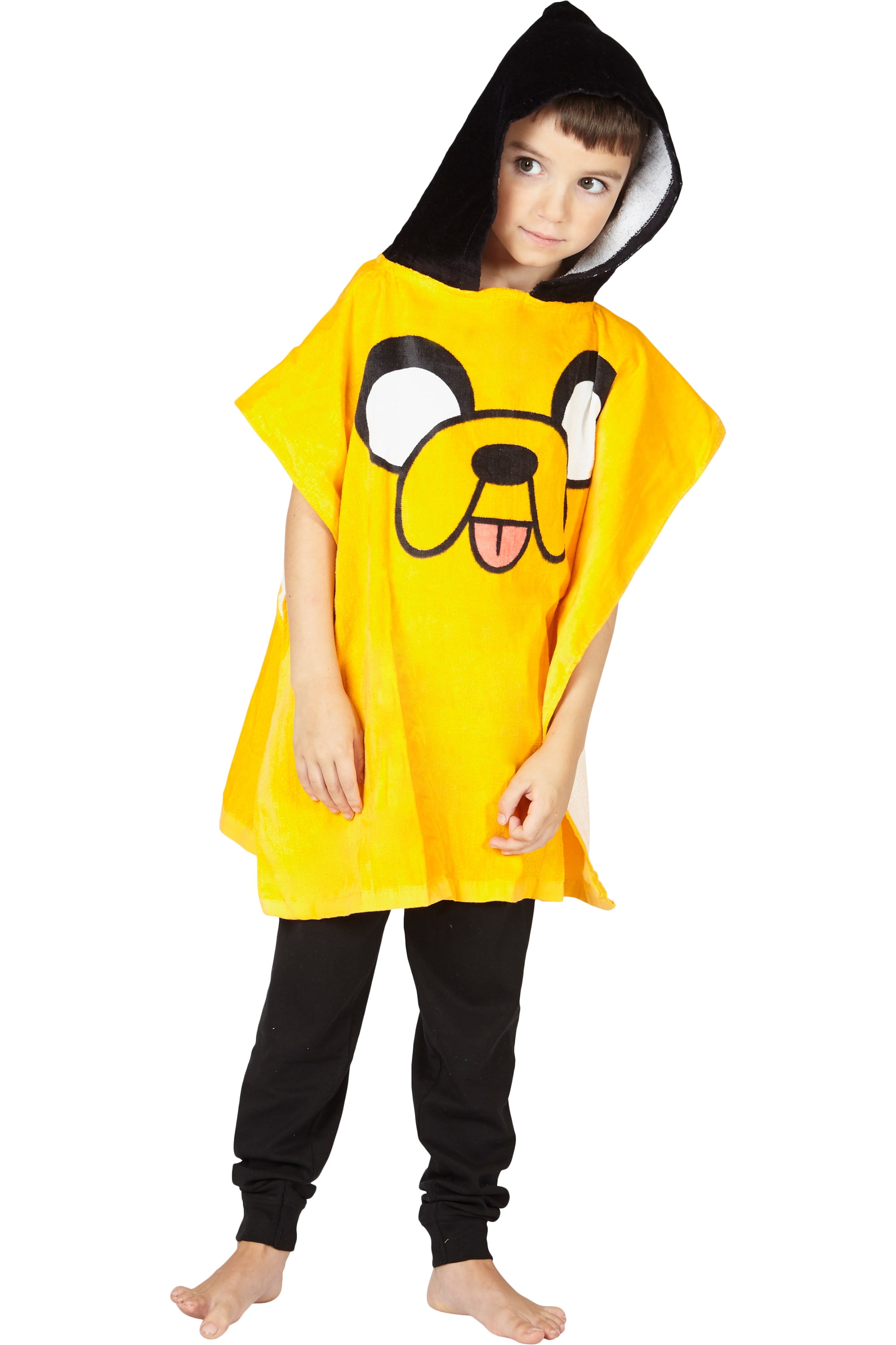 Adventure Time Jake Hooded Bath Beach Swim Poncho Towel, Yellow, 4-7 ...