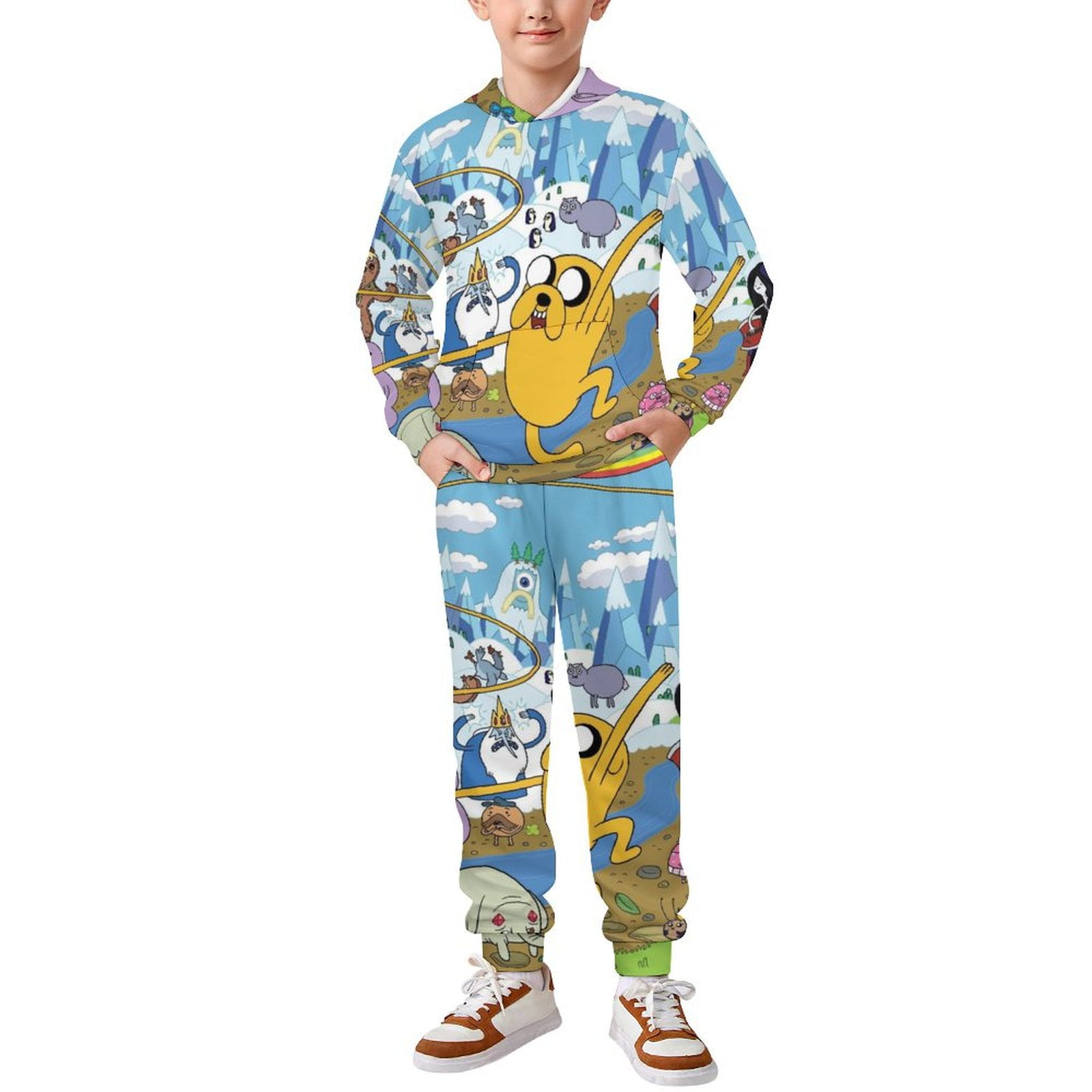 Adventure Time Jake The Dog 2 Piece Outfits Hoodie Sweatsuits Set ...