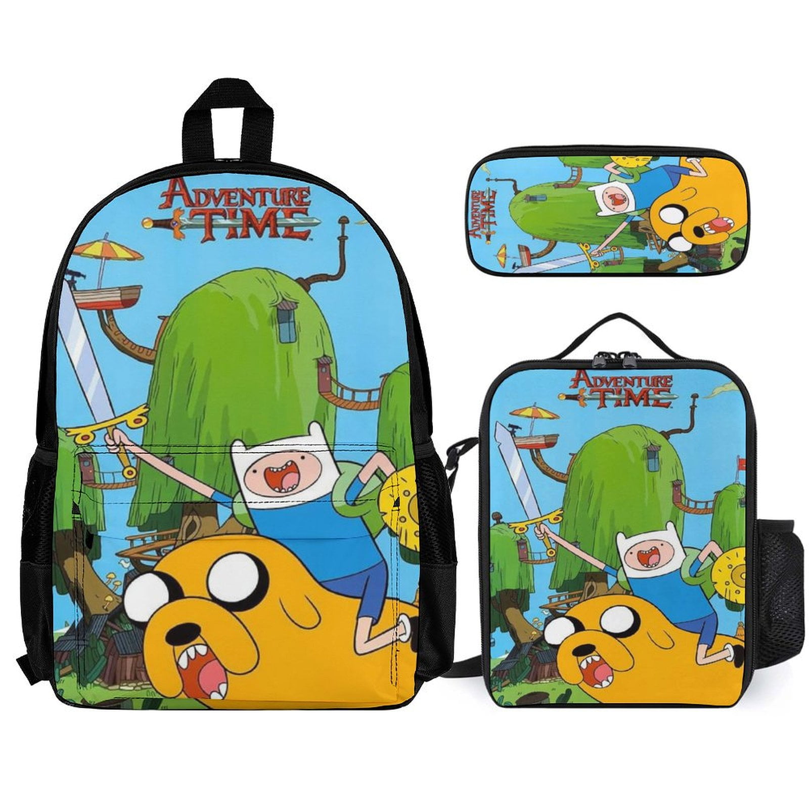 Adventure Time Jake The Dog 3Pcs Backpacks Sets Book Bag with Lunch Bag ...