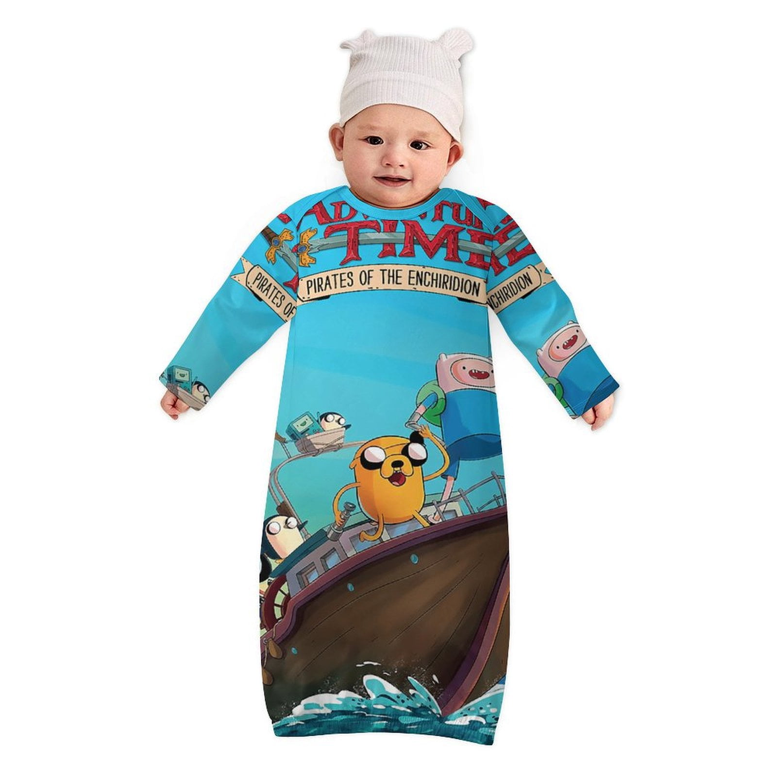 Adventure Time Jake The Dog Baby Boy And Girls Sleeper Gown Newborn to ...
