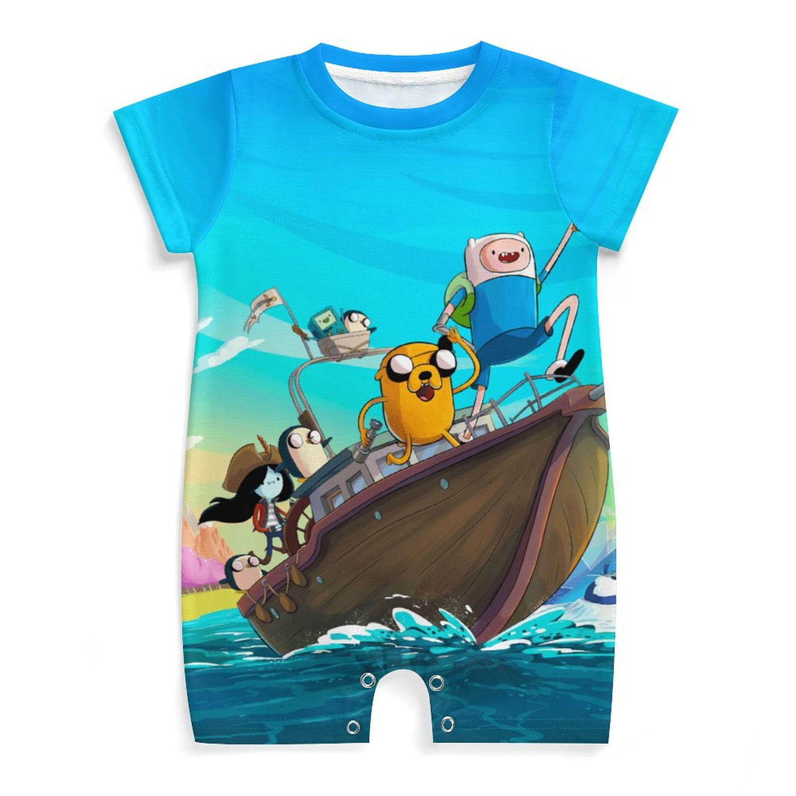 Adventure Time Jake The Dog Baby Boy Girl Short Sleeve Romper Clothing ...
