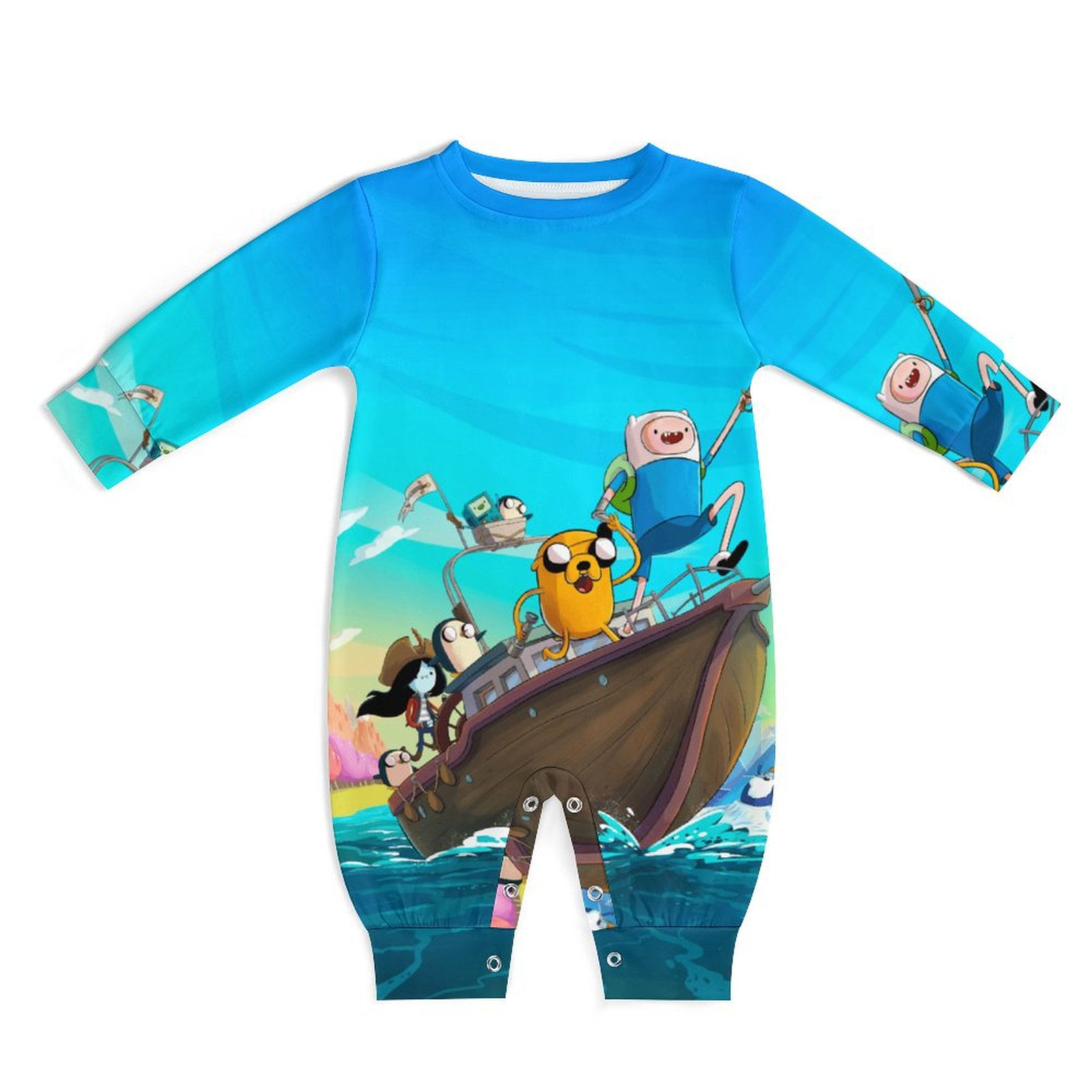 Adventure Time Jake The Dog Baby Onesie Romper Footless Infant Long ...
