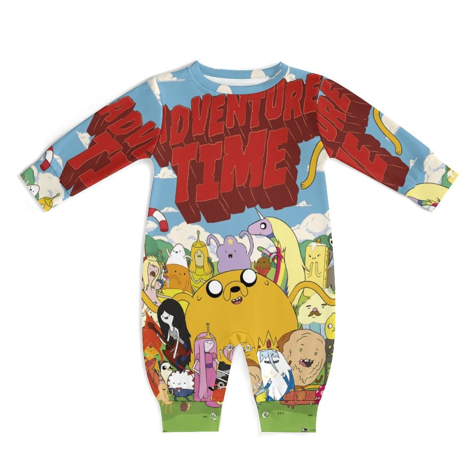 Adventure Time Jake The Dog Baby Onesie Romper Footless Infant Long ...
