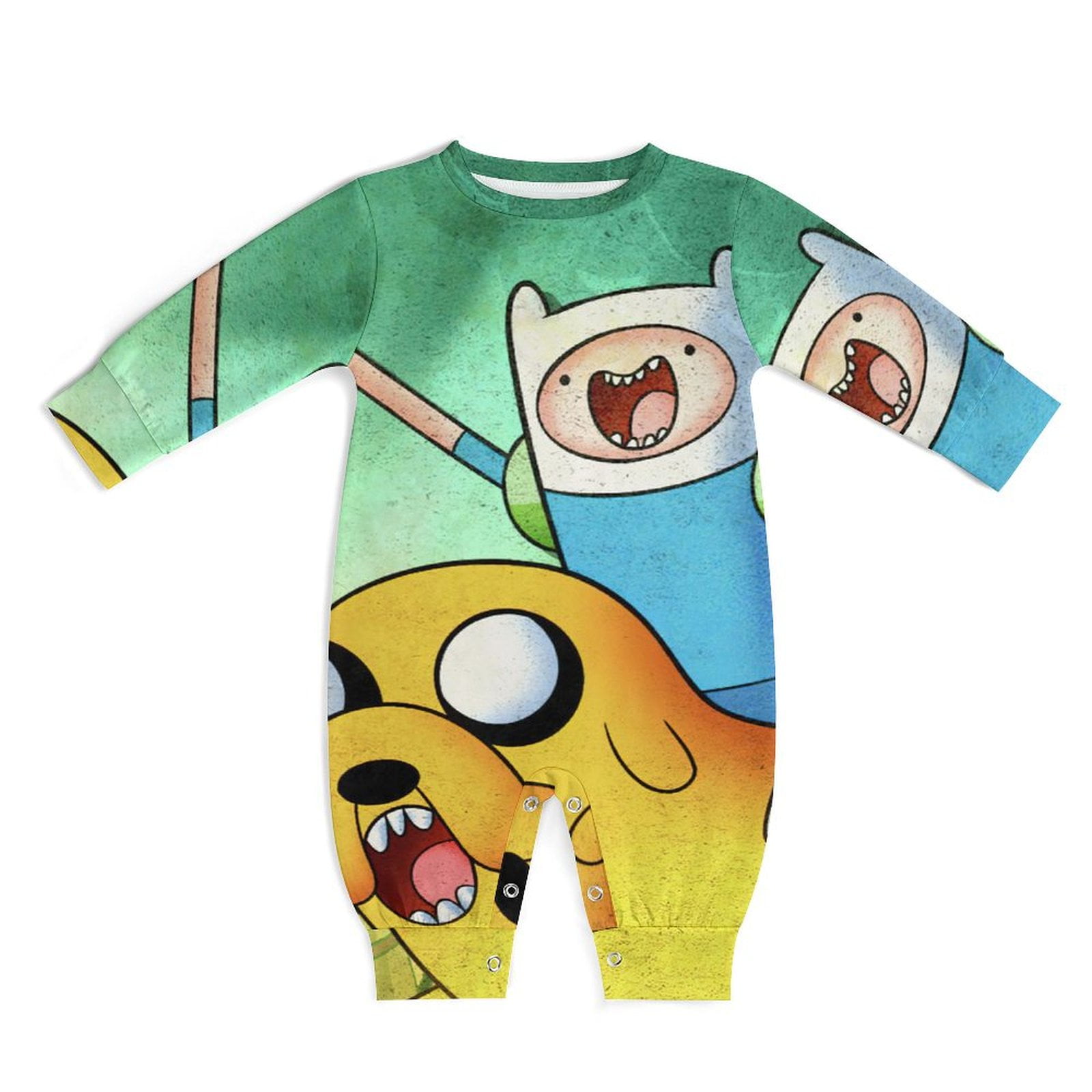Adventure Time Jake The Dog Baby Onesie Romper Footless Infant Long ...