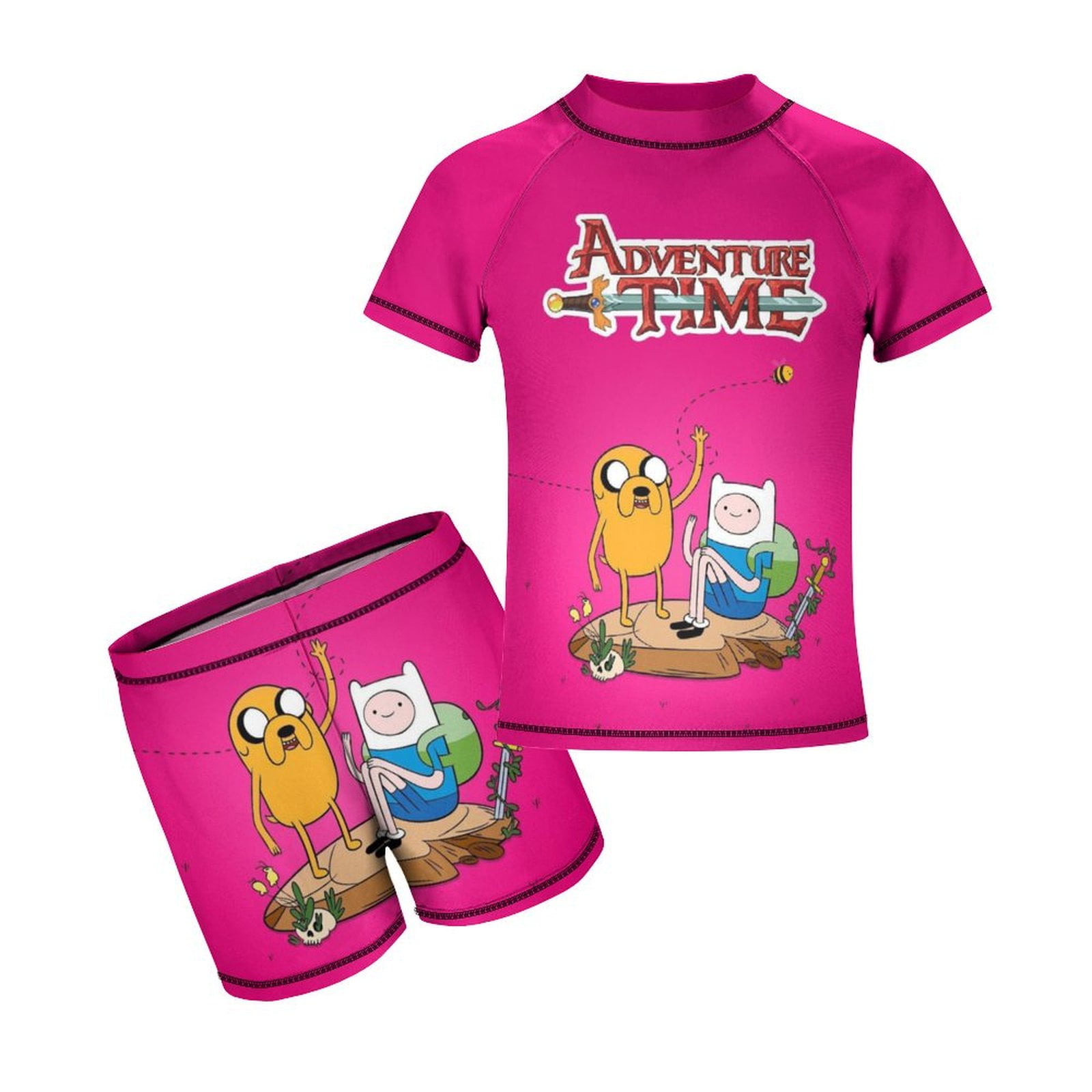 Adventure Time Jake The Dog Boys 2-Piece Swimsuit Set, Short Sleeve ...