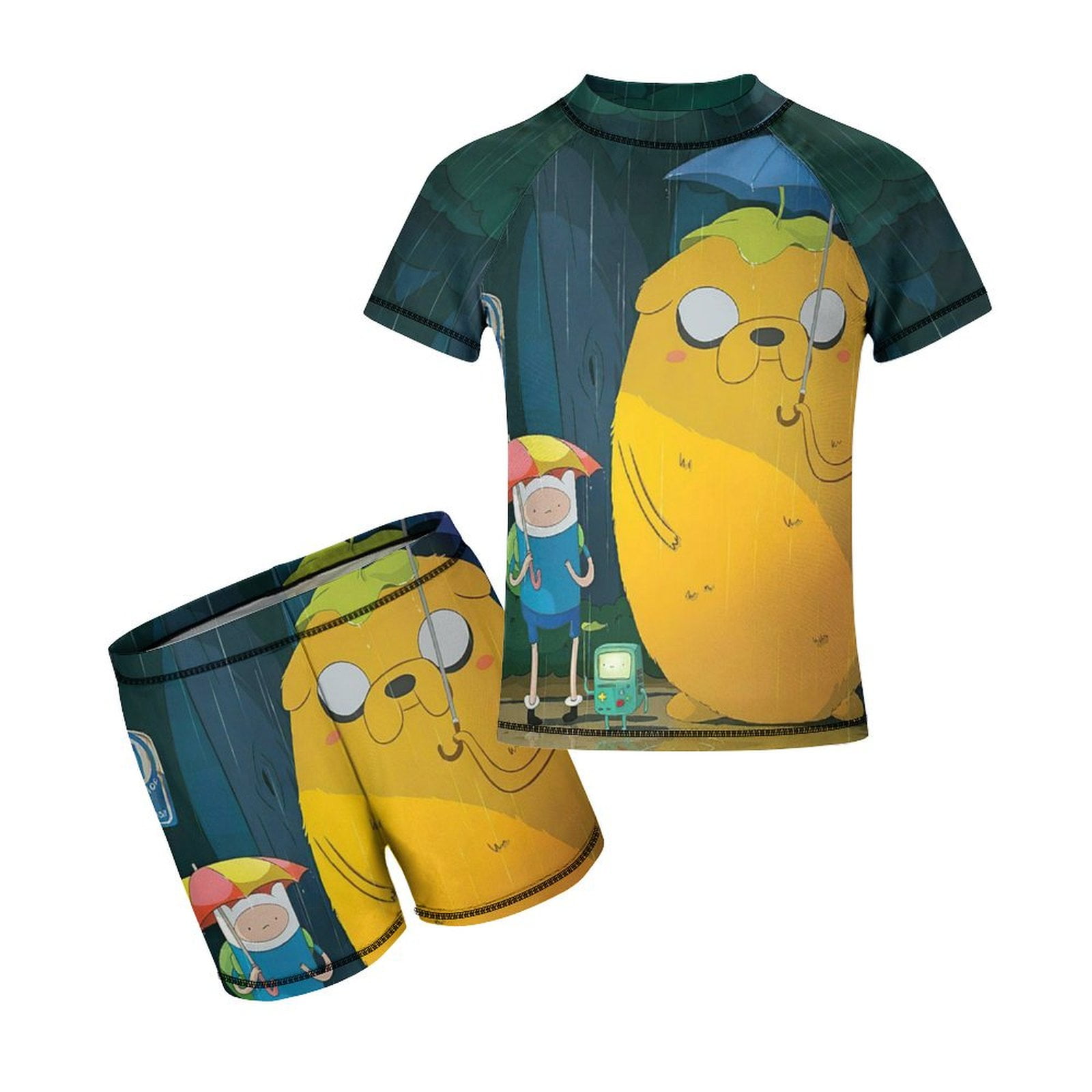 Adventure Time Jake The Dog Boys 2-Piece Swimsuit Set, Short Sleeve ...
